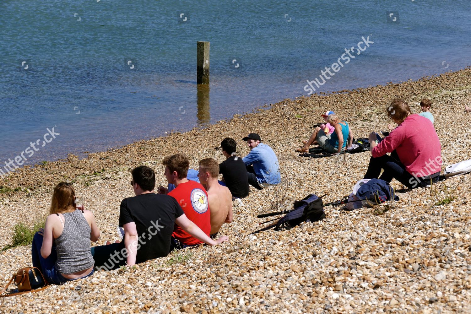People Enjoy Hot Weather Hurst Spit Editorial Stock Photo - Stock Image ...