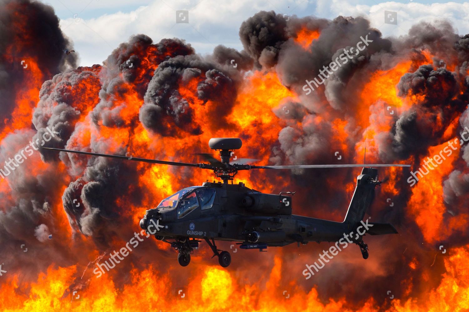 Uk Army Ah64 Apache Role Demo Editorial Stock Photo - Stock Image ...