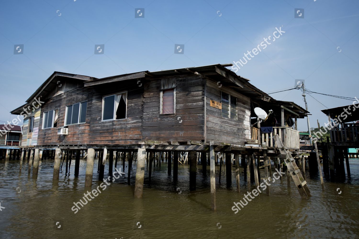 Shack On Stilts River Water Village Editorial Stock Photo - Stock Image ...