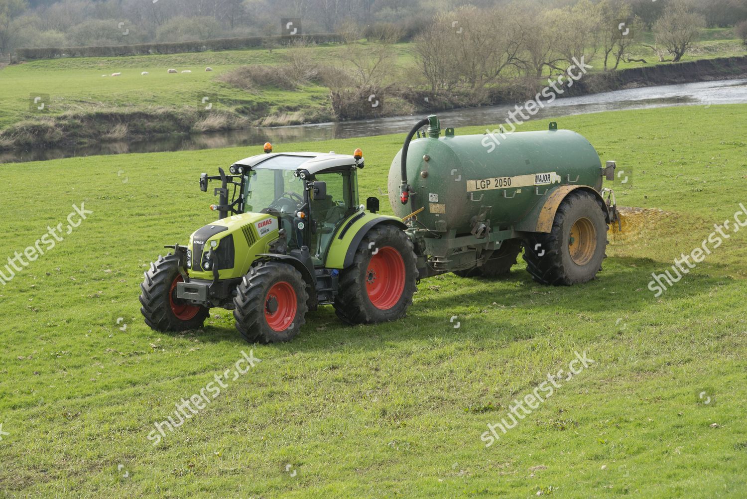 Claas Tractor Slurry Tanker Spreading Slurry Editorial Stock Photo ...