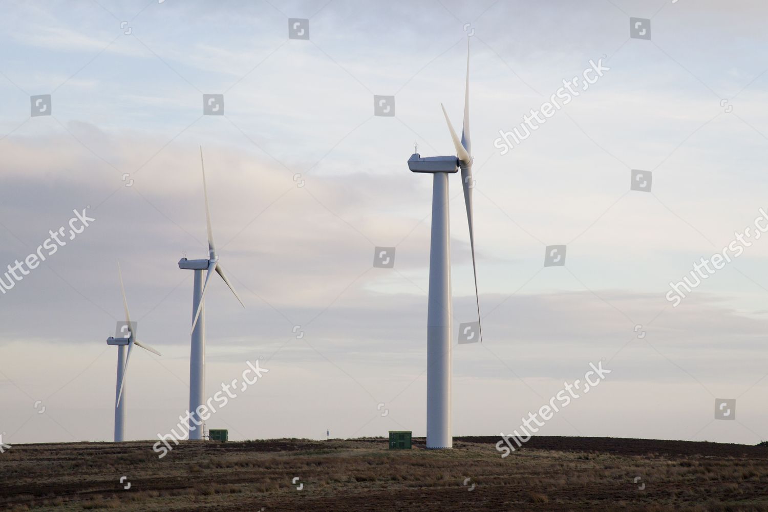 Wind Turbines On Moorland Windfarm Berwickshire Editorial Stock Photo ...