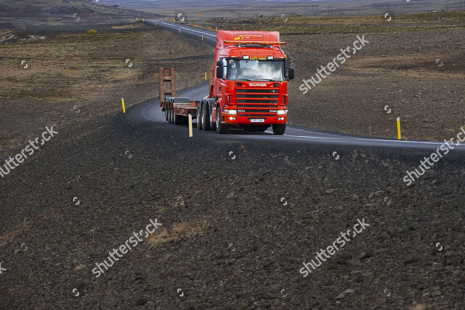 Lorry Driving On Road Iceland October Editorial Stock Photo - Stock ...