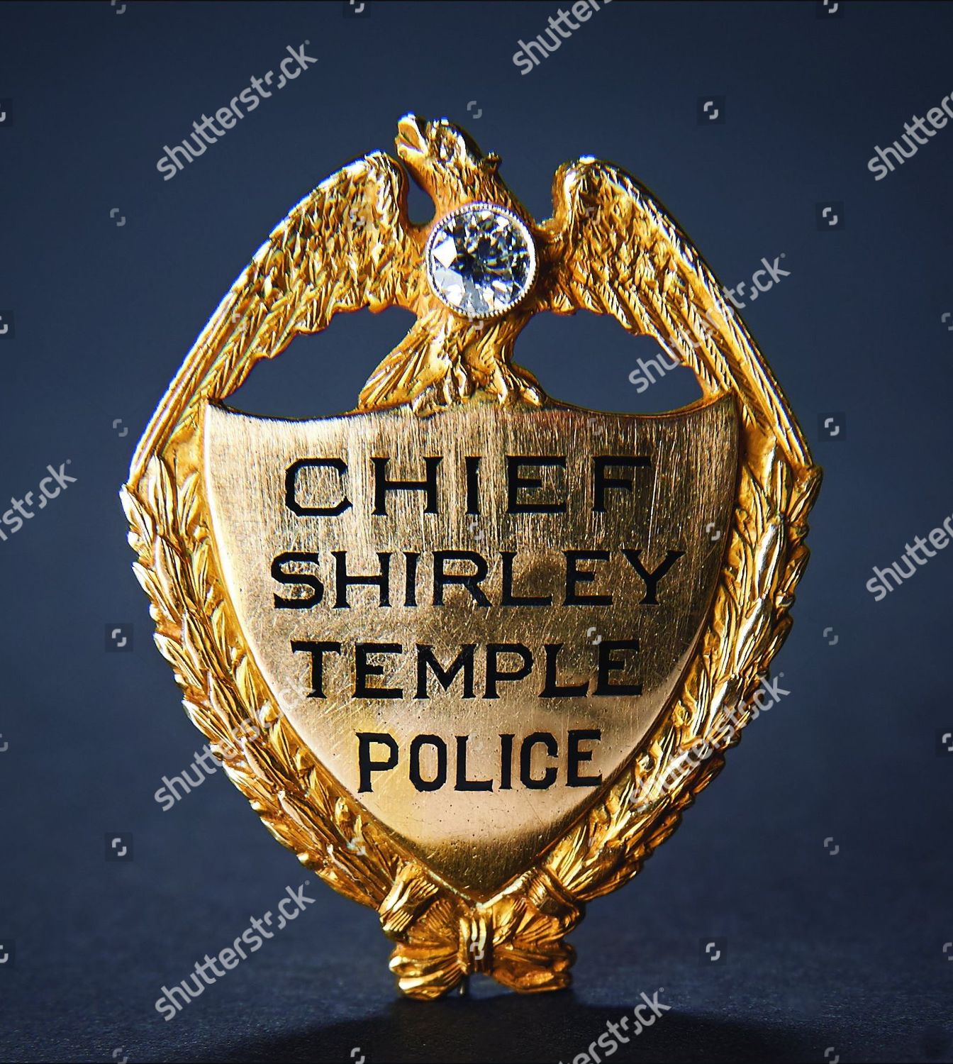 Shirley Temples Diamondstudded Police Badge Gift Editorial Stock Photo ...