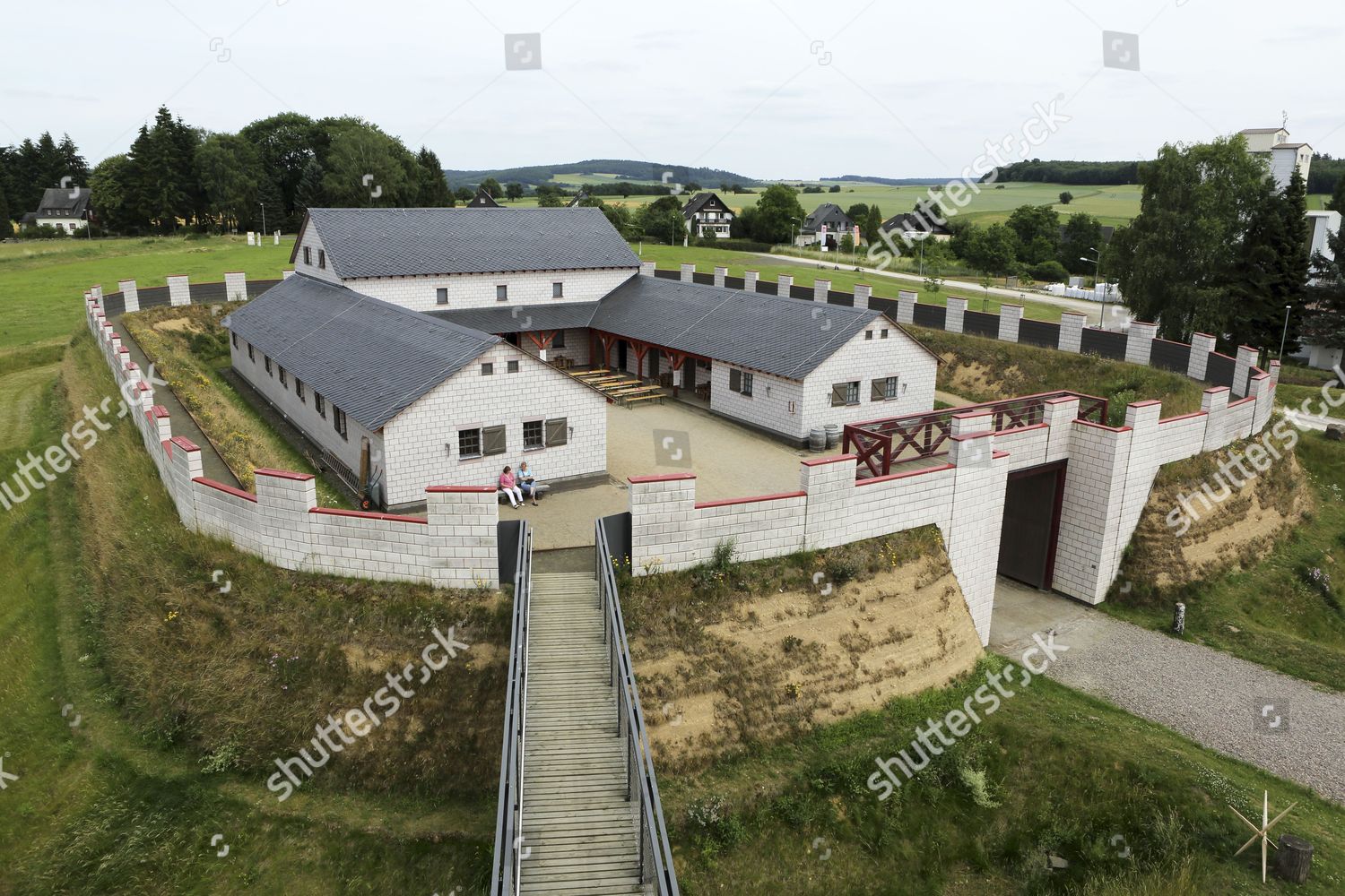 Reconstructed Roman Fort Pohl Original Fort Editorial Stock Photo ...