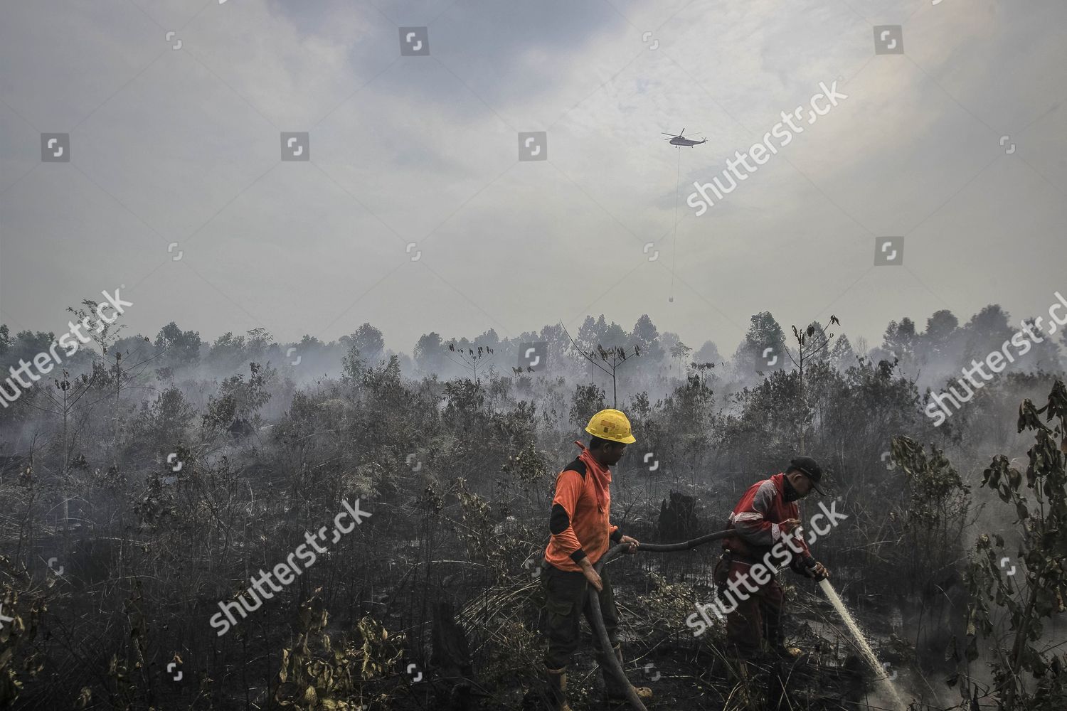 Helicopter Firefighter Manggala Agni Indonesian Forest Editorial Stock ...