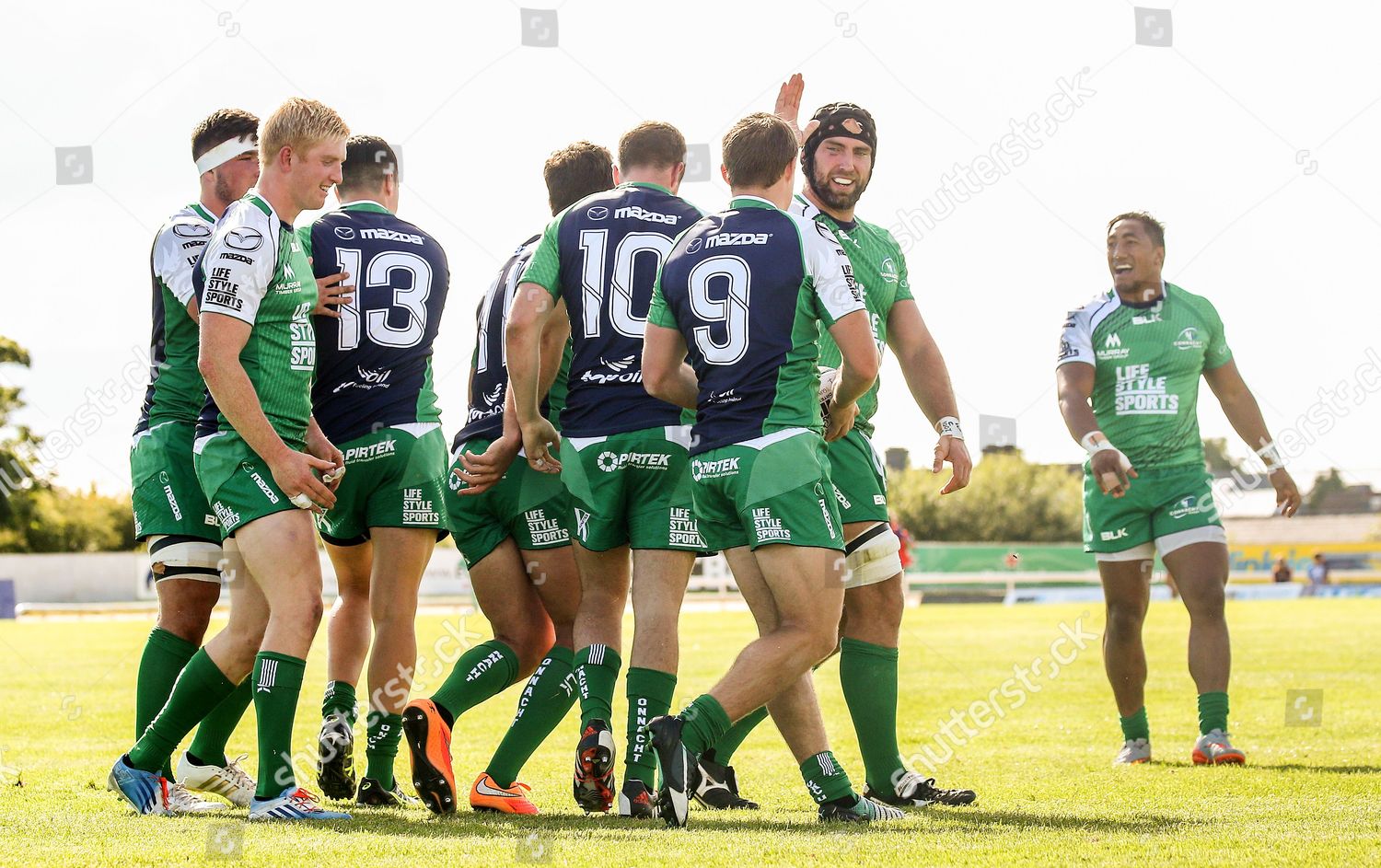 Connachts Ian Porter Celebrates John Muldoon Editorial Stock Photo ...