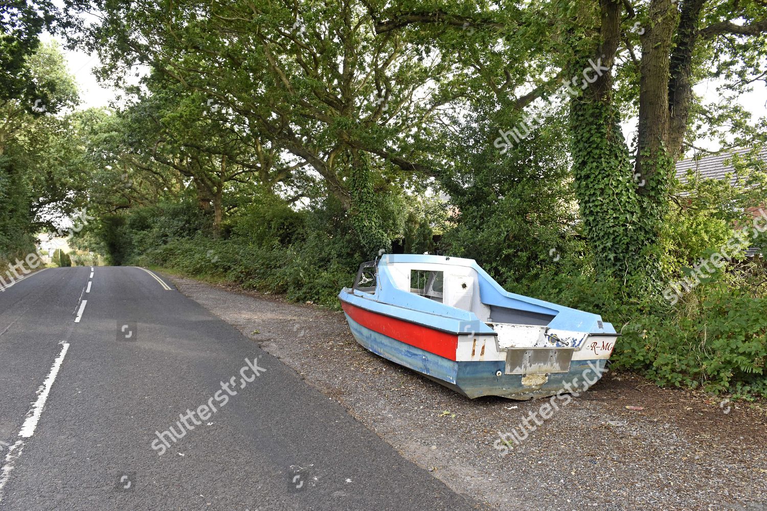Boat Left Dumped On Woolston Road Editorial Stock Photo - Stock Image ...