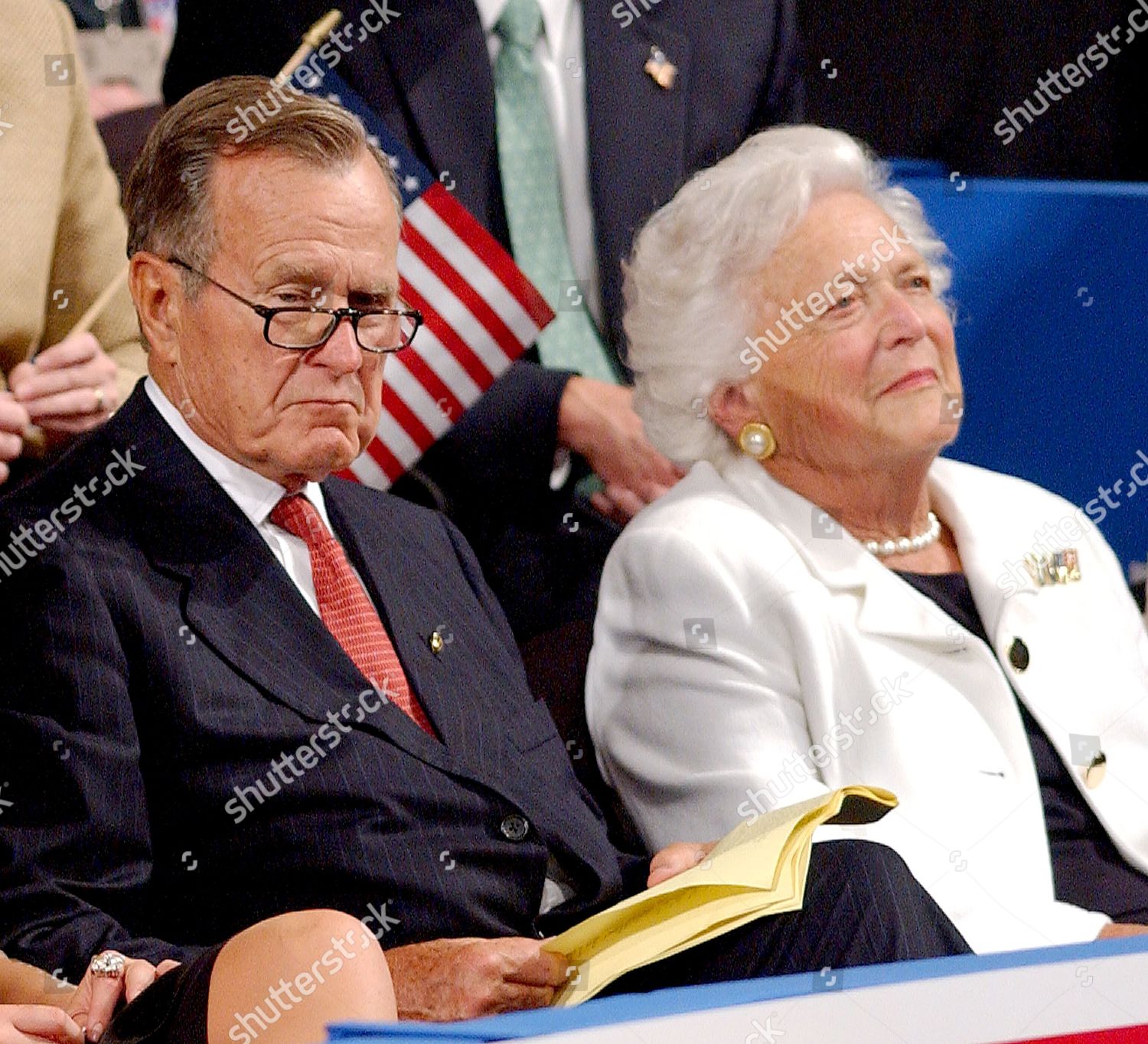 PRESIDENT GEORGE H BUSH HIS WIFE Editorial Stock Photo - Stock Image ...