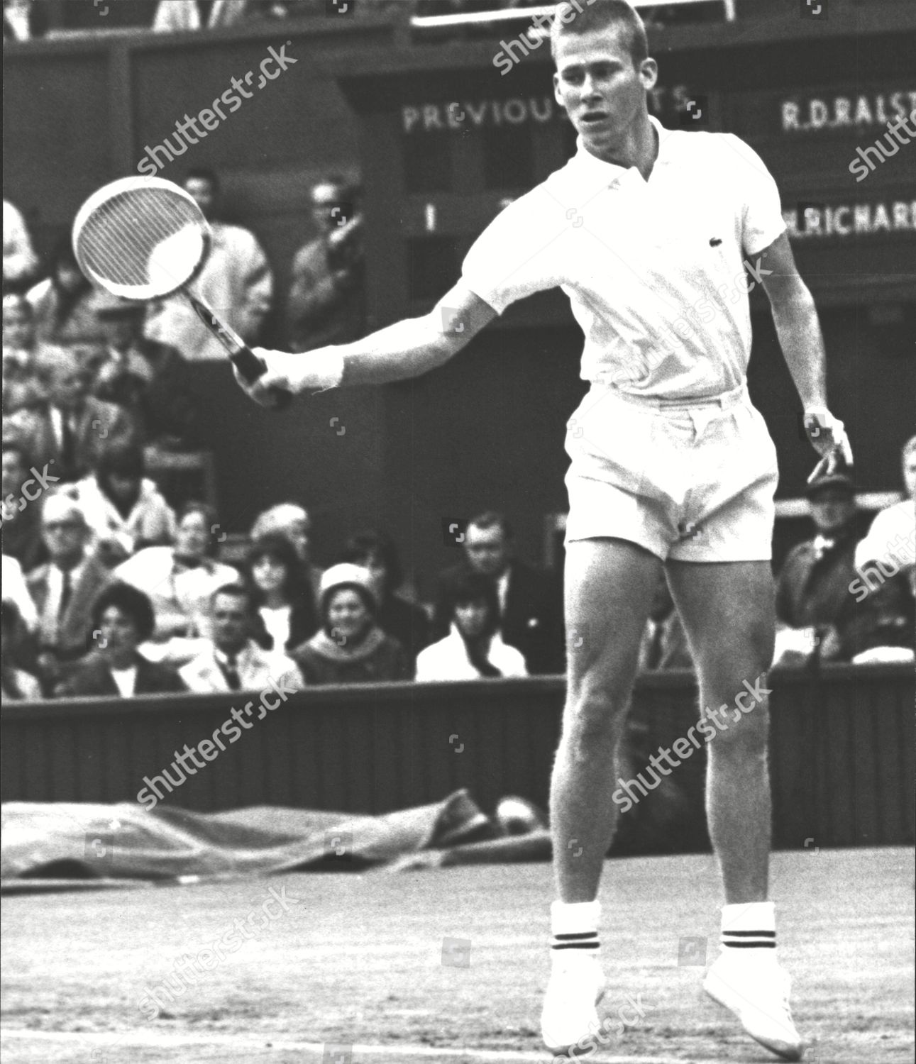 Dennis Ralston Tennis Player Action Wimbledon Editorial Stock Photo ...