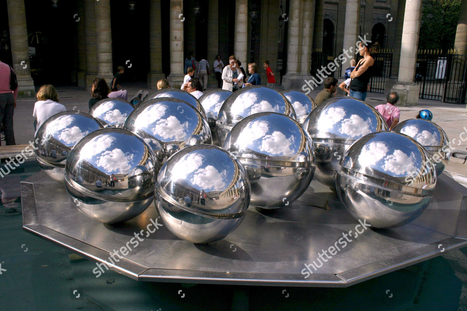 Silver Balls Sculpture Jardin Du Palais Editorial Stock Photo - Stock ...
