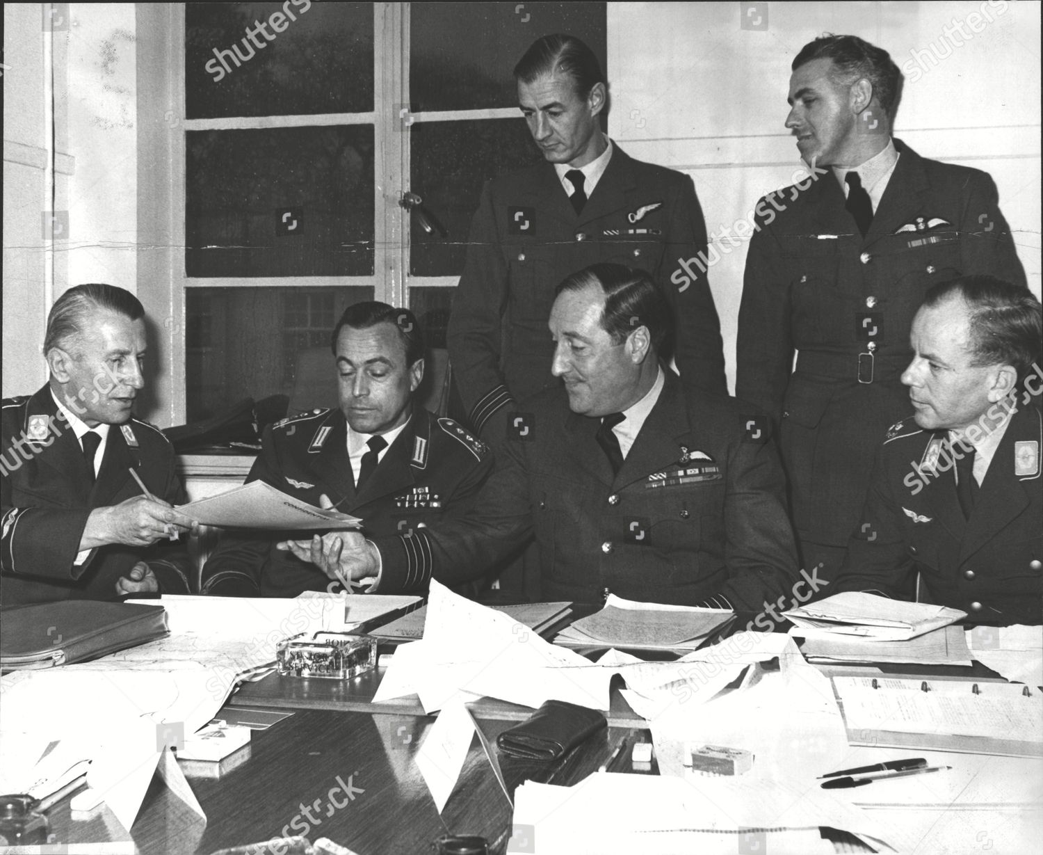 Three Luftwaffe Officers Raf Group Captain Editorial Stock Photo ...