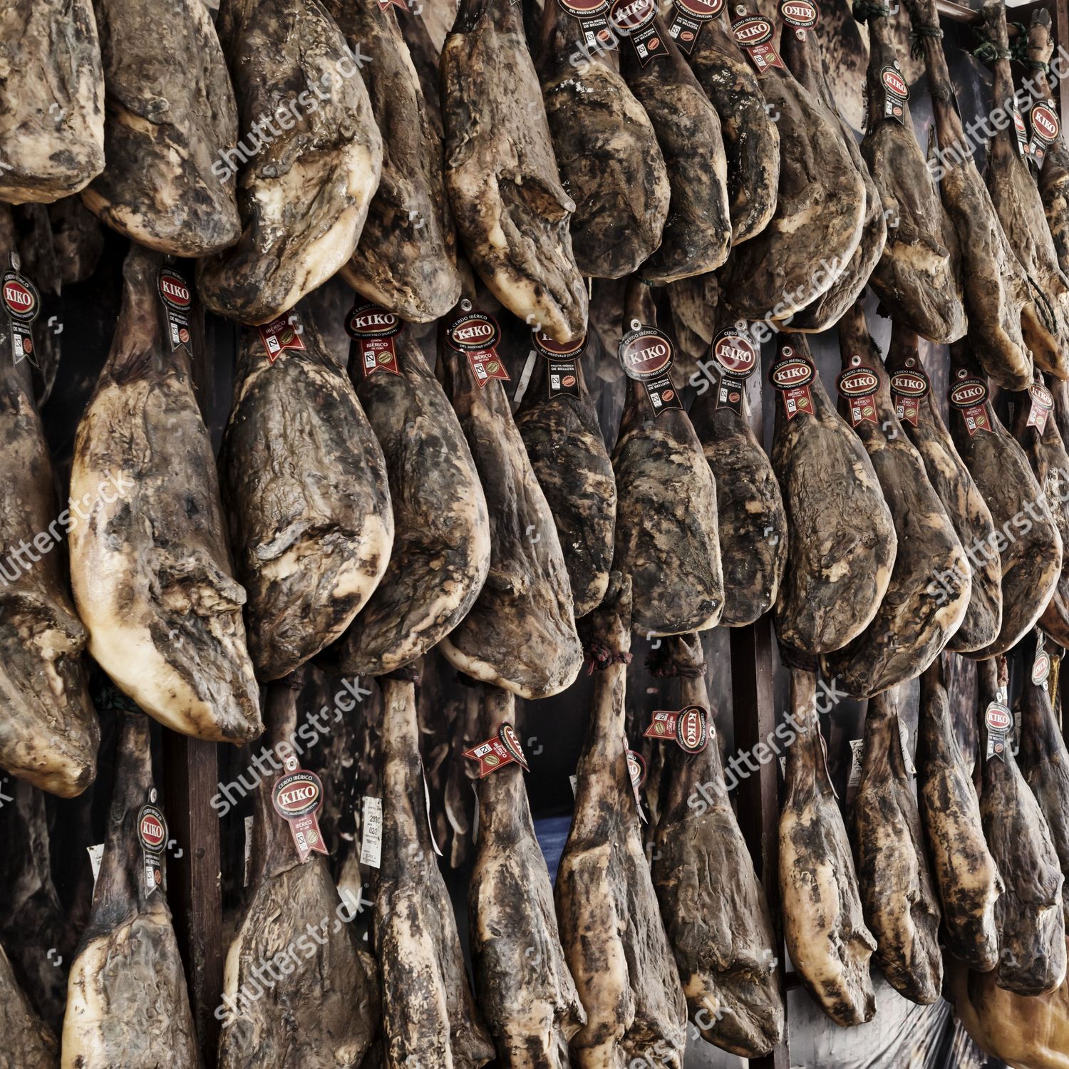 Different Varieties Spanish Pata Negra Ham Editorial Stock Photo ...