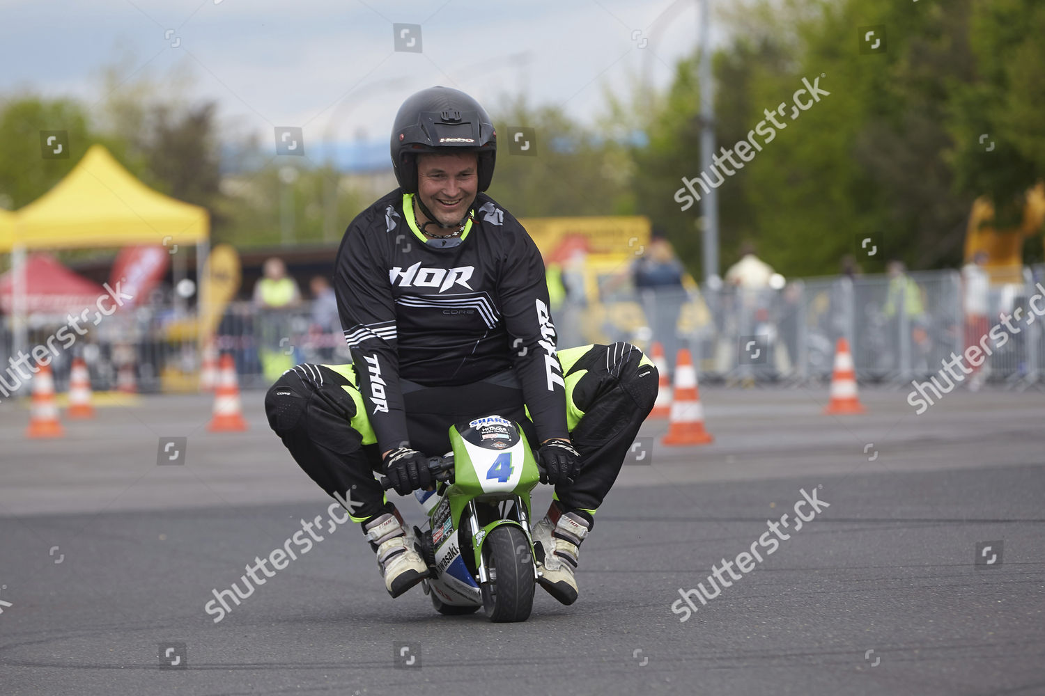 Motorcycle Stuntman Mike Auffenberg On Minibike Editorial Stock Photo ...