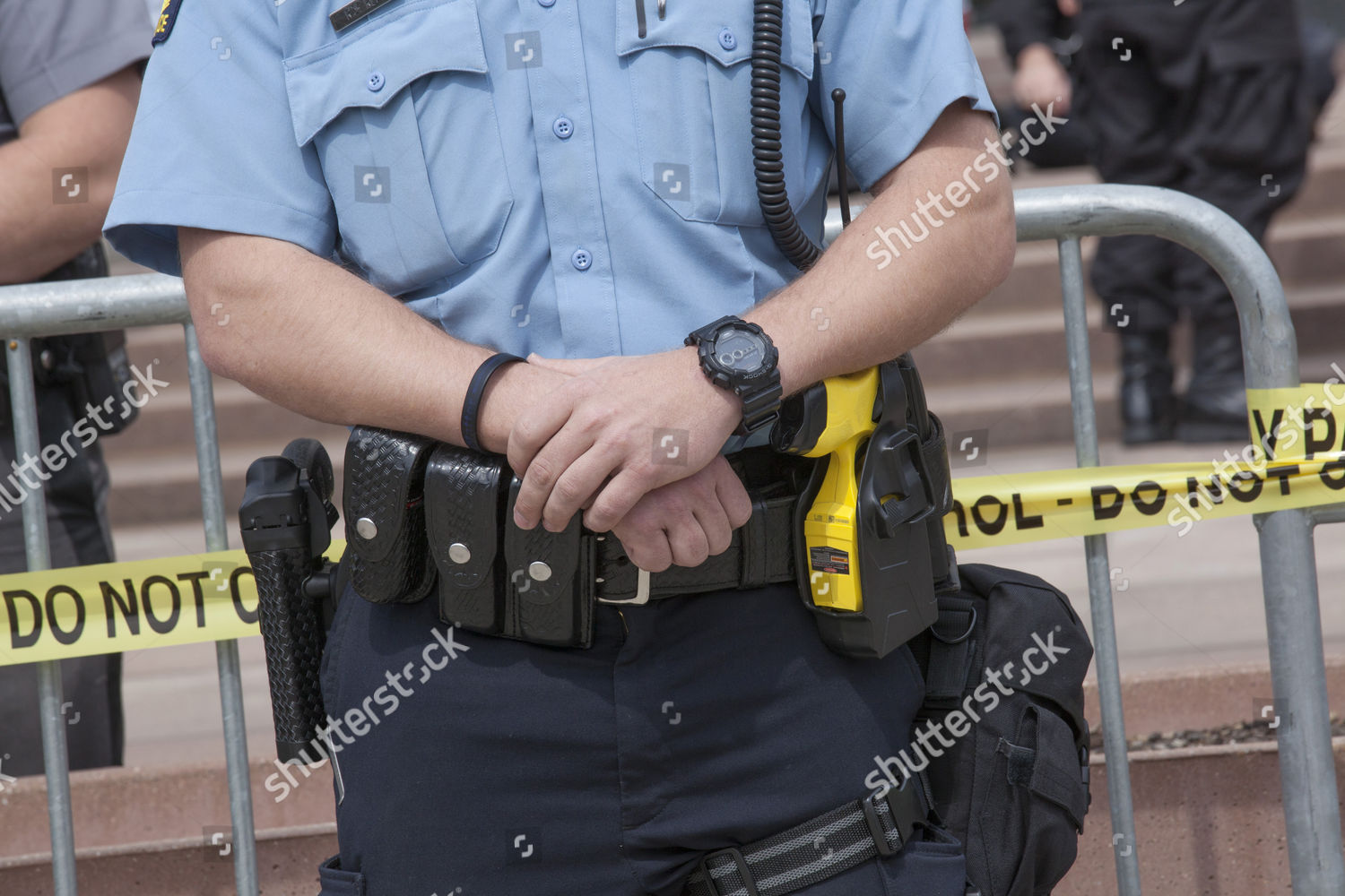 Policeman Carries Gun On His Right Editorial Stock Photo - Stock Image ...