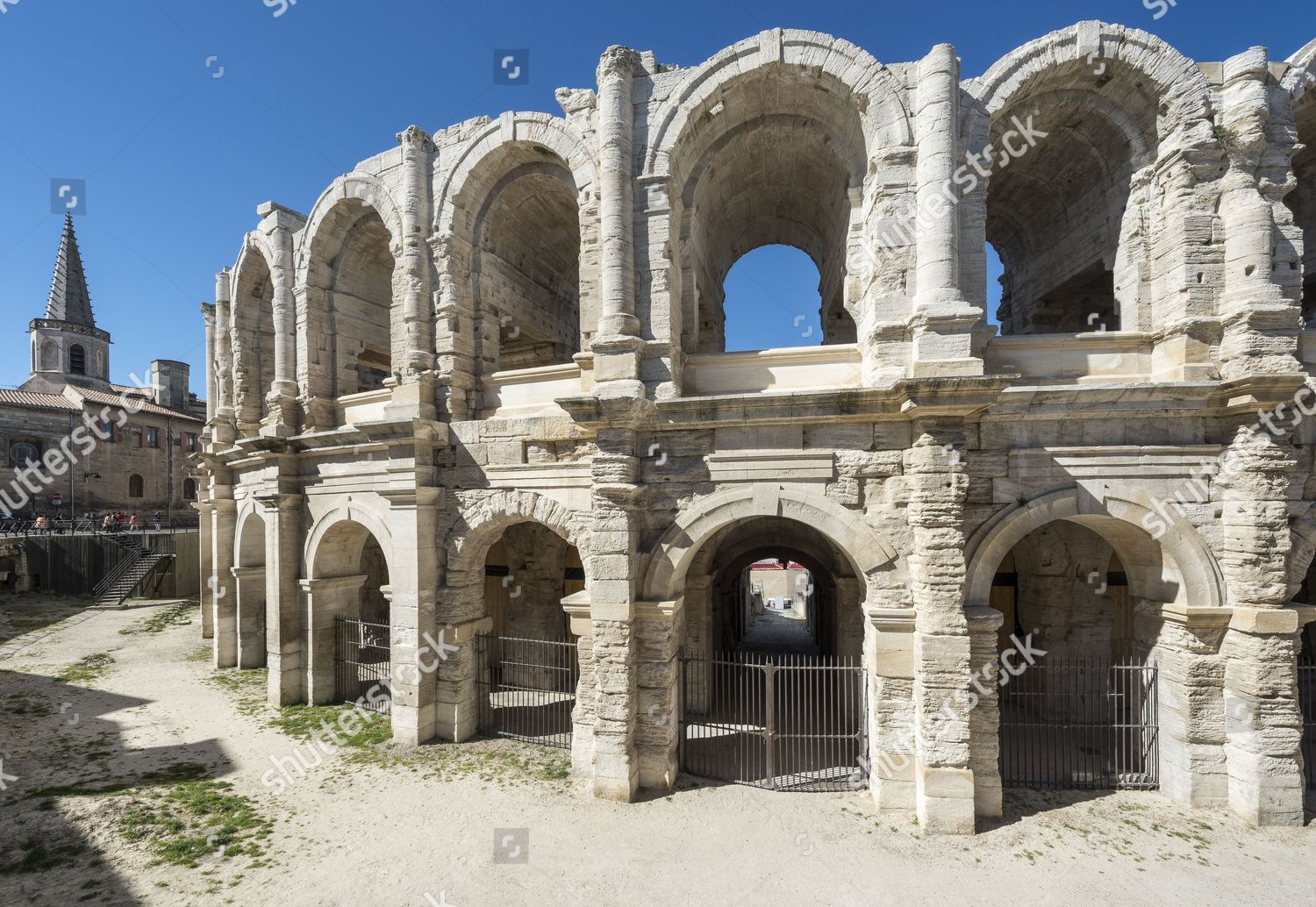 Roman Amphitheater Arenes Today Bullring Unesco Editorial Stock Photo ...
