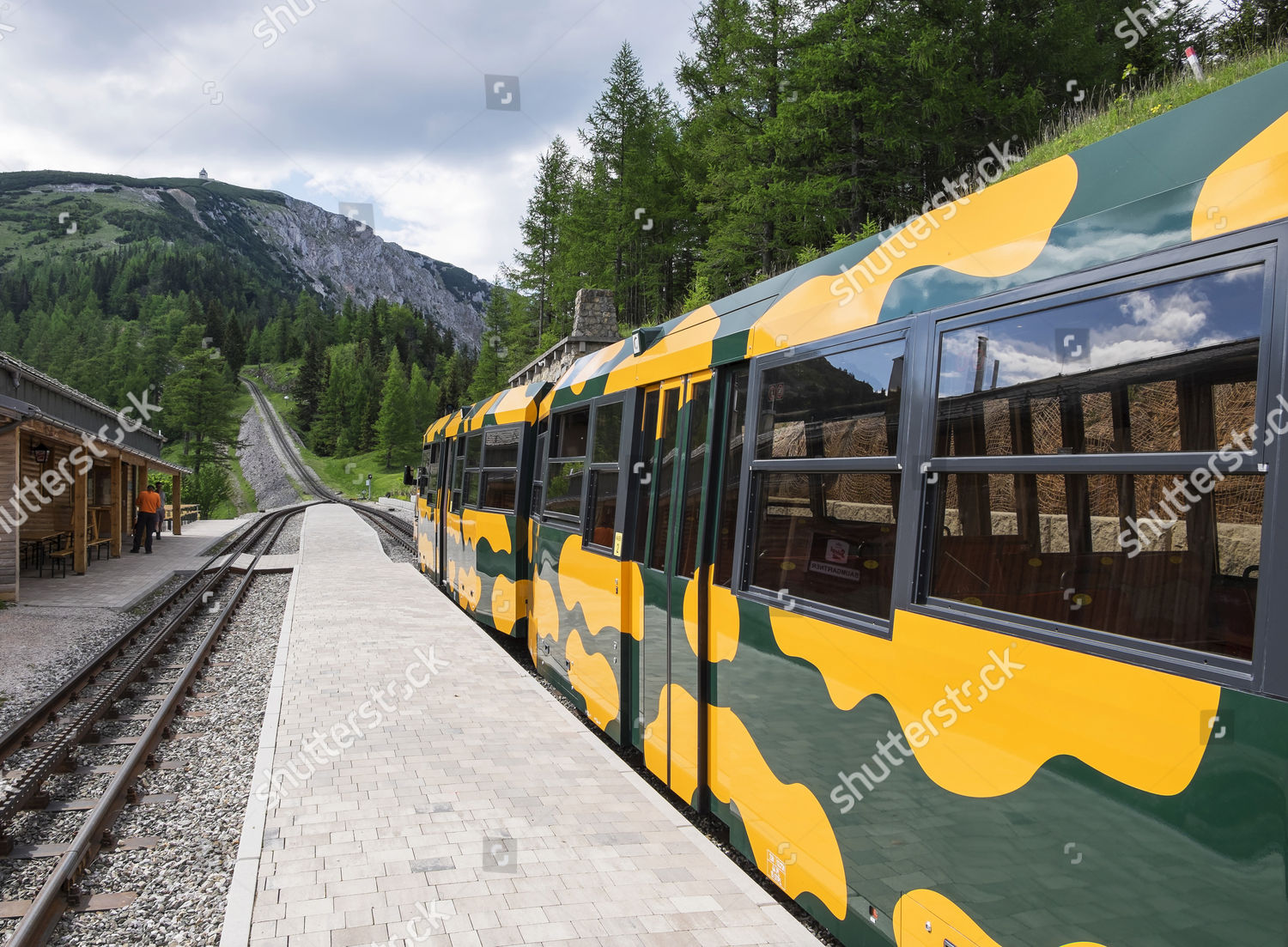 Schneebergbahn Salamander Train Cog Railway Station Editorial Stock ...