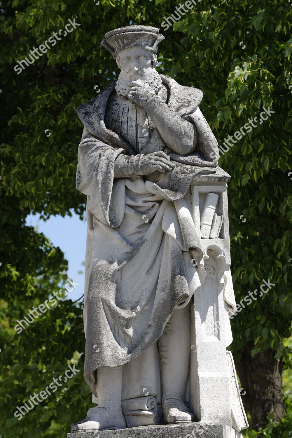 Statue Johannes Aventinus Philologist Historian Abensberg Editorial ...