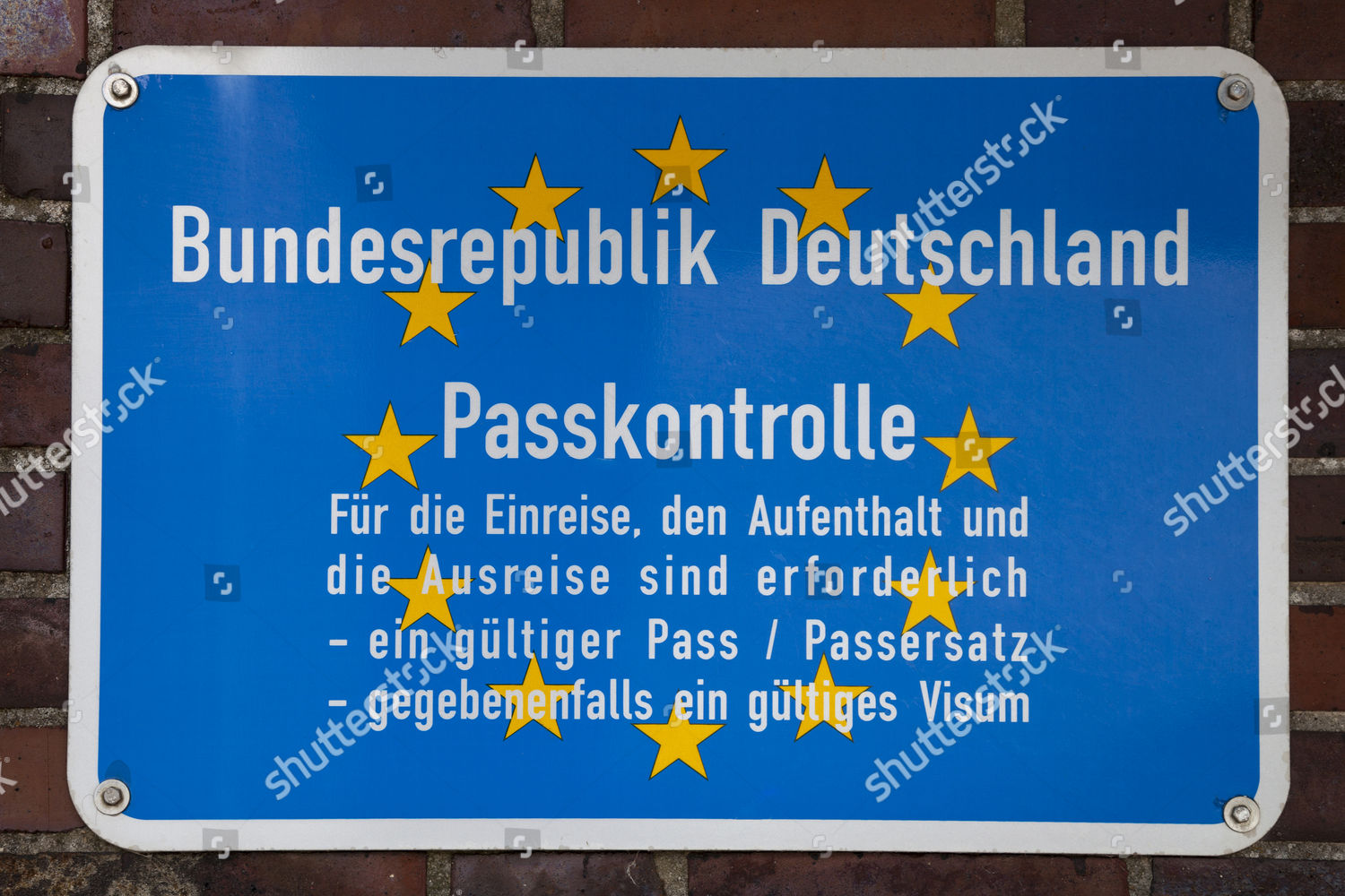German Border Sign Federal Republic Germany Editorial Stock Photo ...