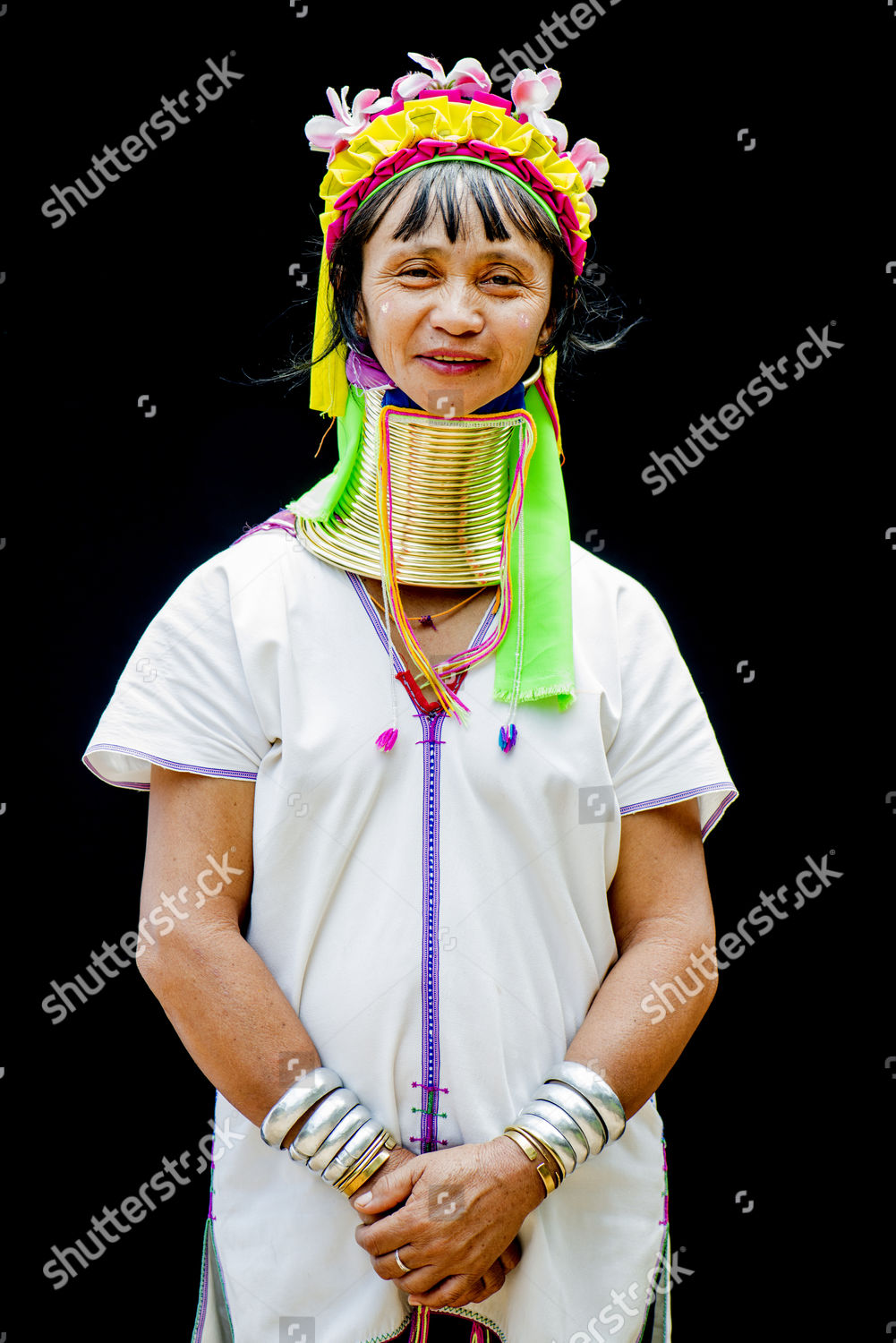 Model Released Senior Kayan Hill Tribe Editorial Stock Photo - Stock ...