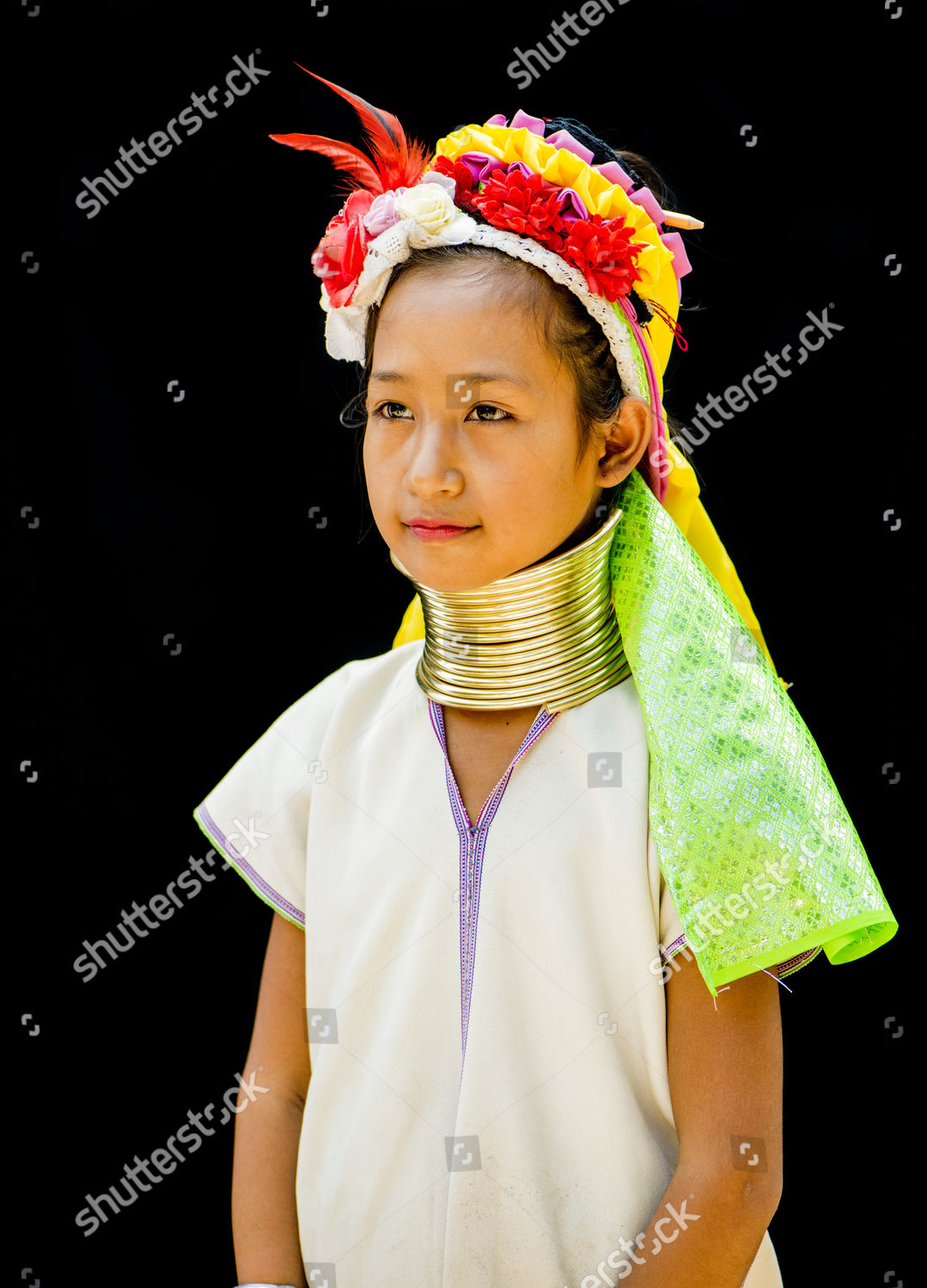 Model Released Kayan Hill Tribe Girl Editorial Stock Photo - Stock ...