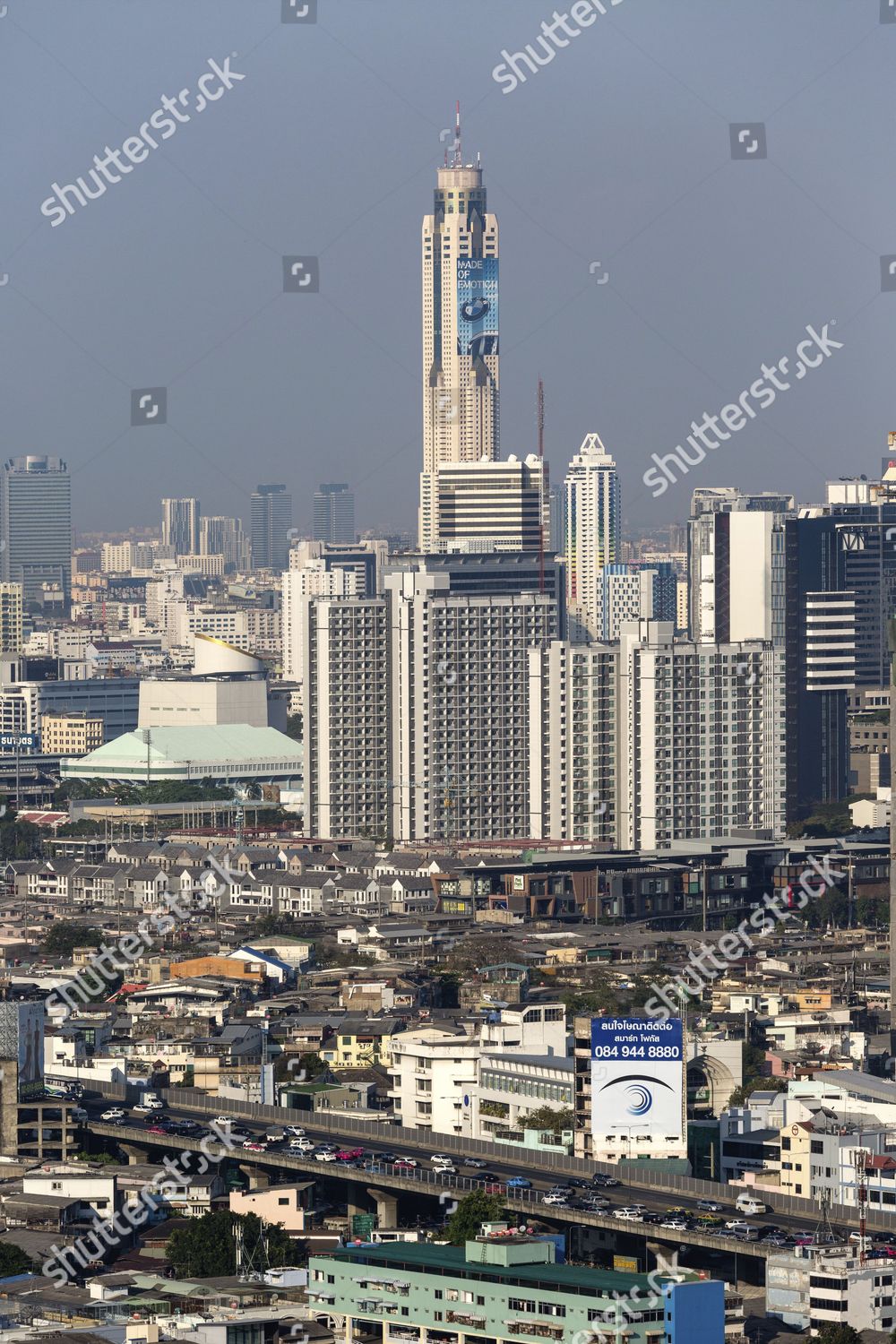 Baiyoke Tower 2 328m Tall Skyline Editorial Stock Photo - Stock Image ...