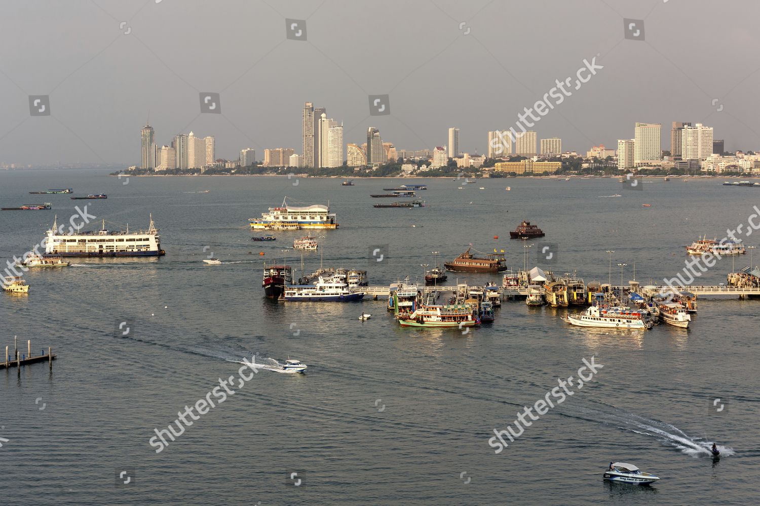 Harbour Pattaya Bay Townscape Boats Pattaya Editorial Stock Photo ...
