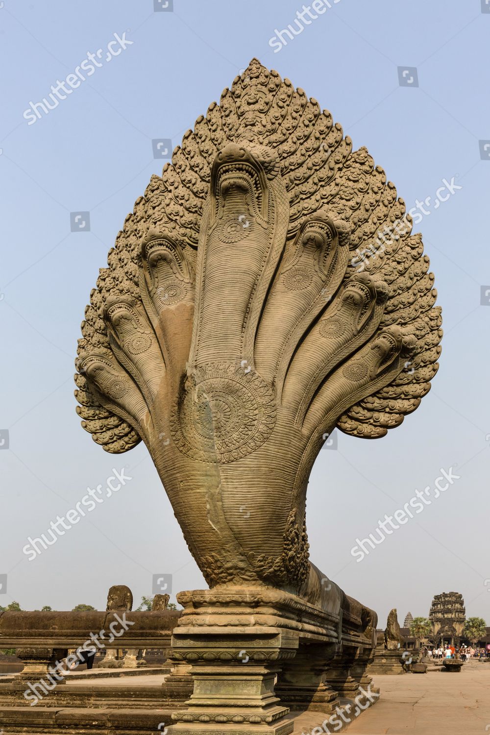 Sevenheaded Naga Western Access Route Angkor Editorial Stock Photo ...