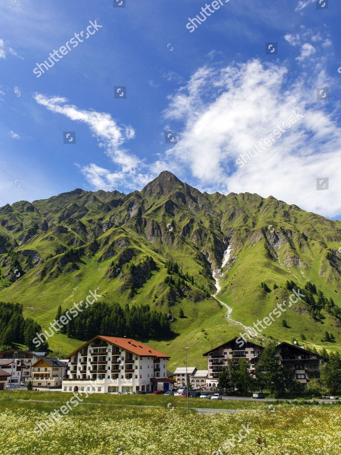 Townscape Piz Ot Albula Alps Samnaun Editorial Stock Photo - Stock ...
