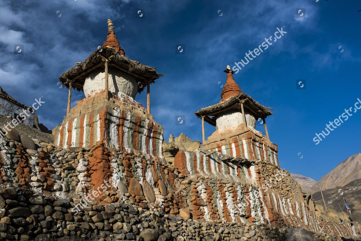 Buddhist Stupas Prayer Reliquary Shrine Tangge Editorial Stock Photo ...