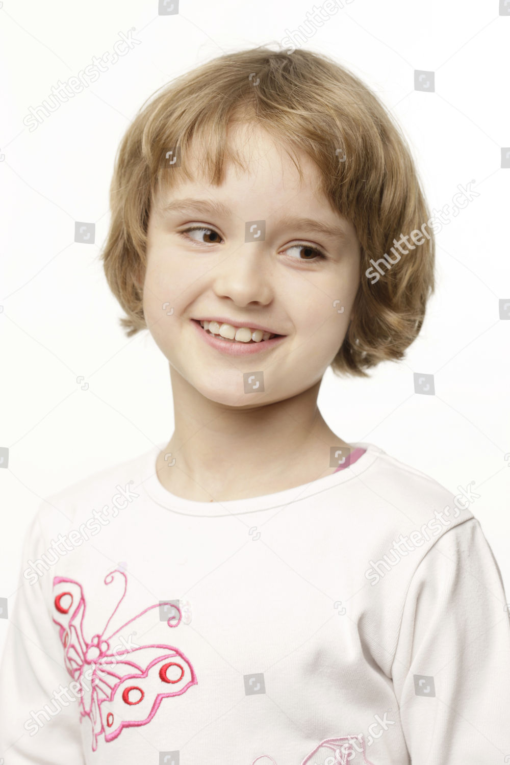 Model Released 8yearold Girl Smiling Editorial Stock Photo - Stock ...