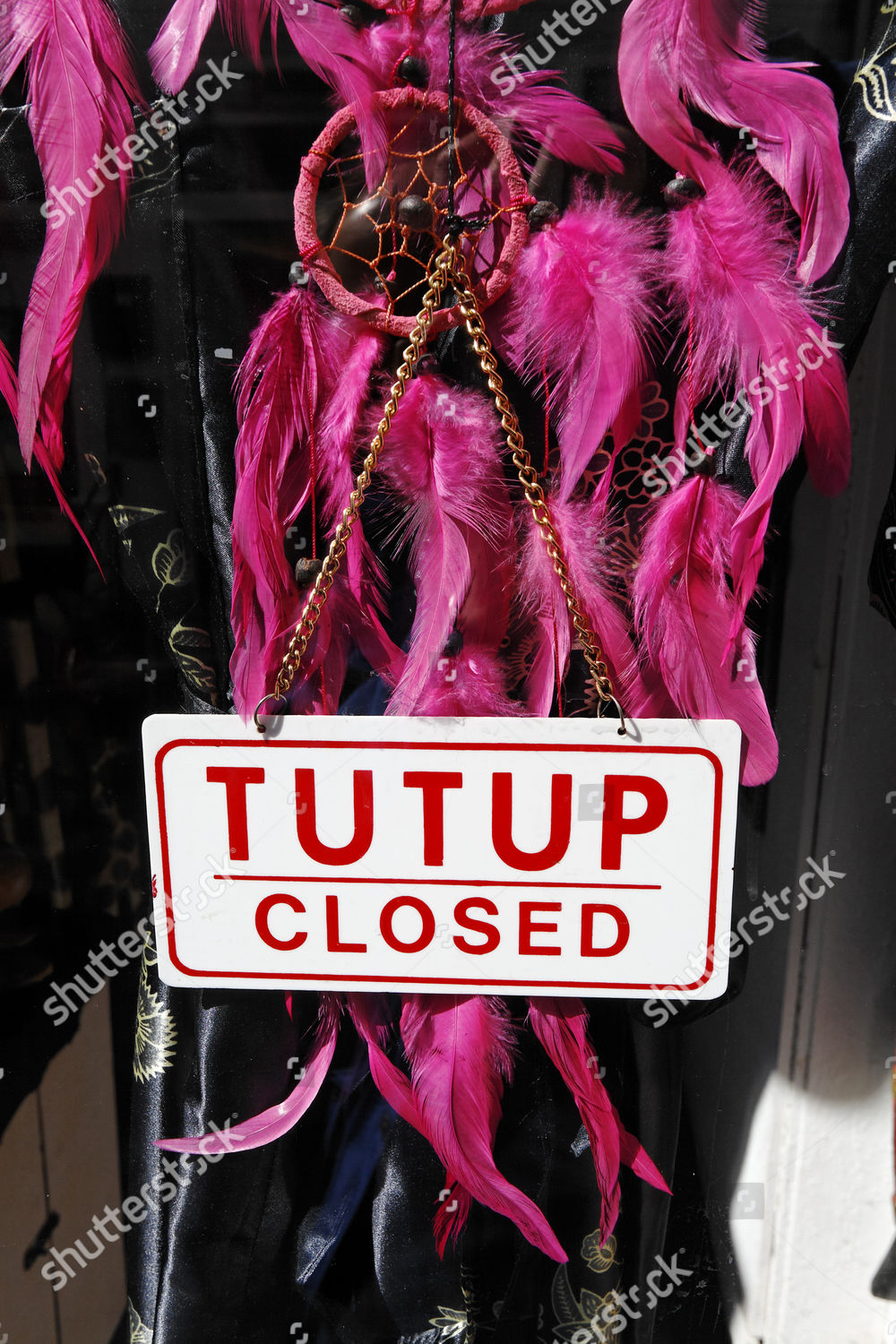 Closed Sign Hanging Shop Window Fashion Editorial Stock Photo - Stock ...