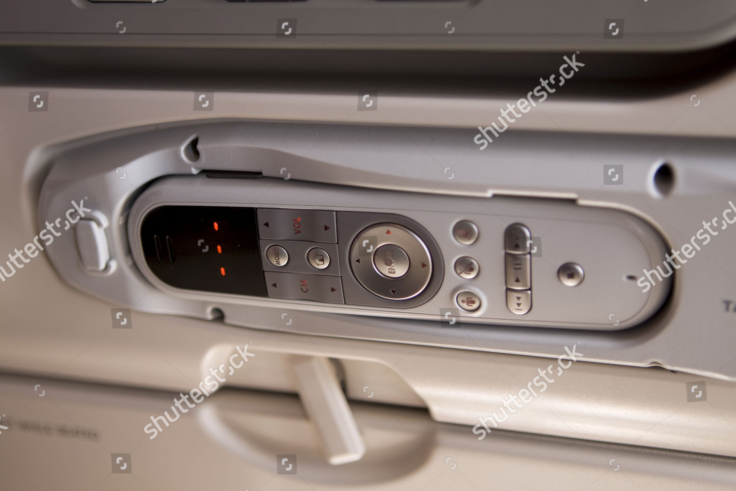Remote Control Unit Boeing 777 Inflight Editorial Stock Photo - Stock ...