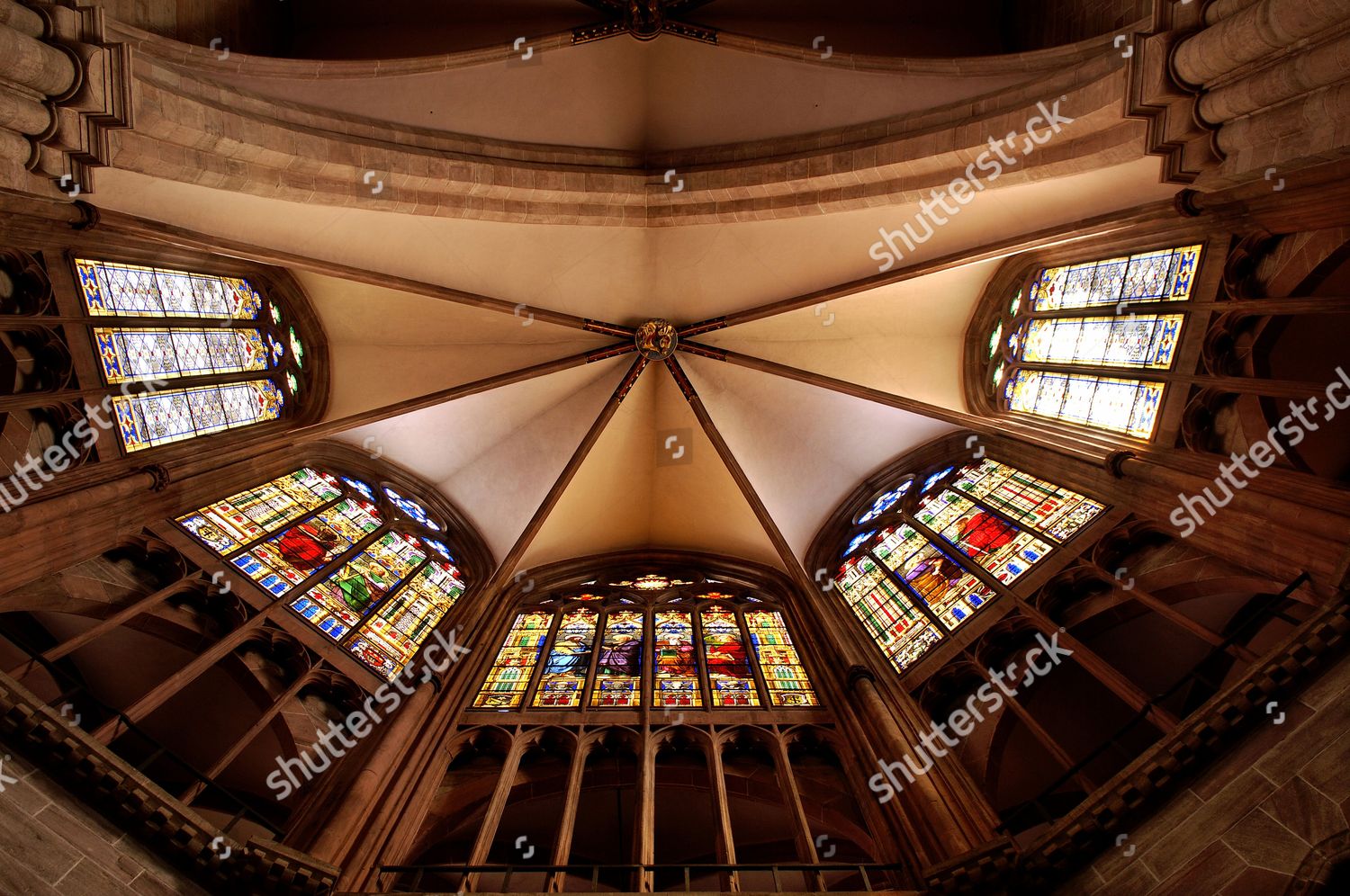 Interior View Stained Glass Windows Basel Editorial Stock Photo - Stock ...