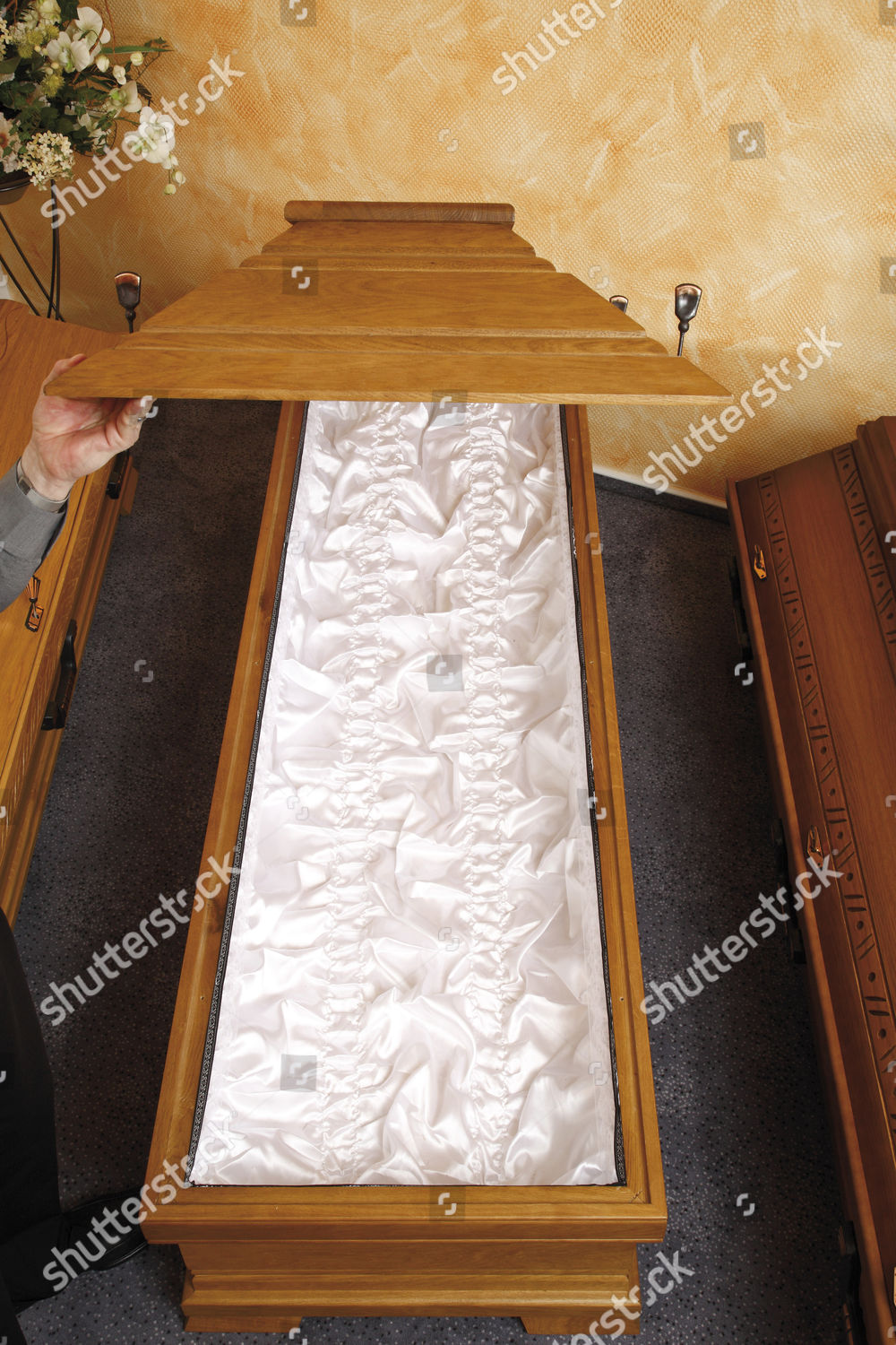 Open Coffin Showing Interior Editorial Stock Photo - Stock Image ...
