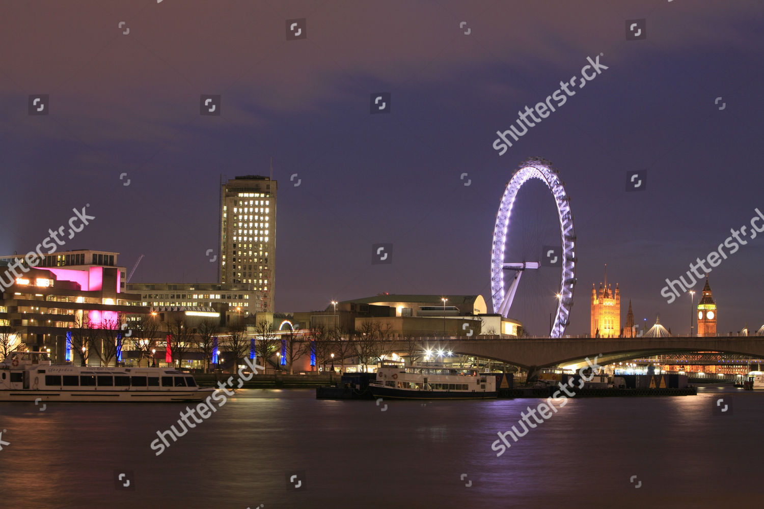Embankment National Theater Waterloo Bridge London Editorial Stock ...