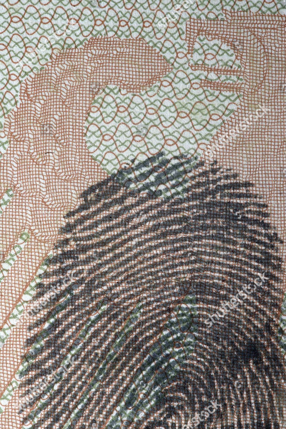 Fingerprint On Eagle German Passport Biometric Editorial Stock Photo ...