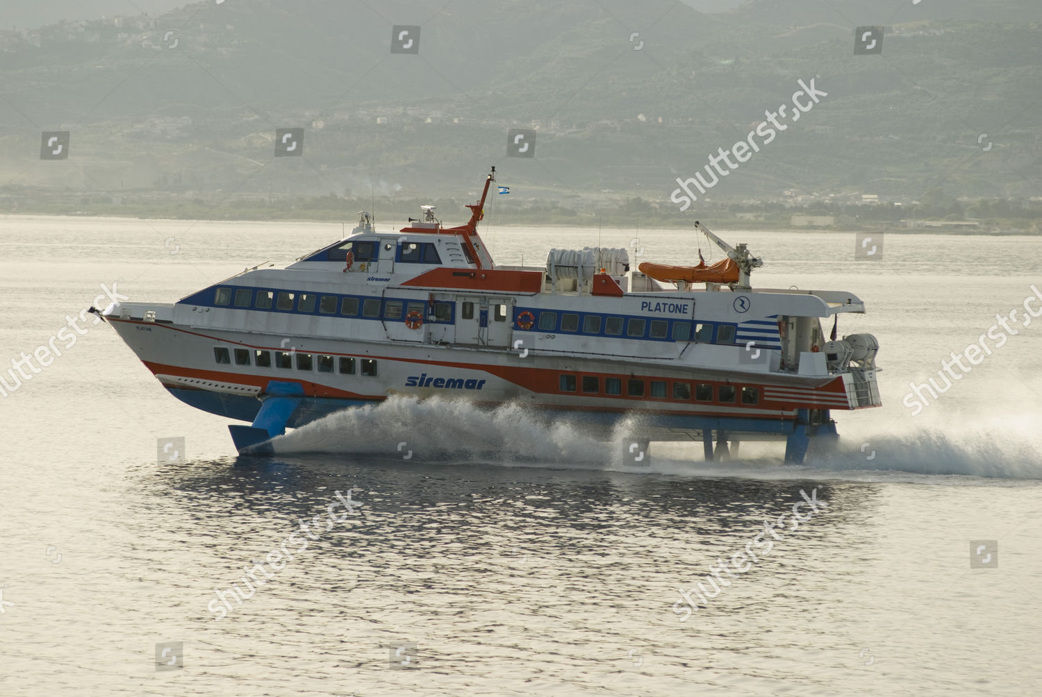 Speedboat Ferry Going Aeolian Islands Lipari Editorial Stock Photo ...