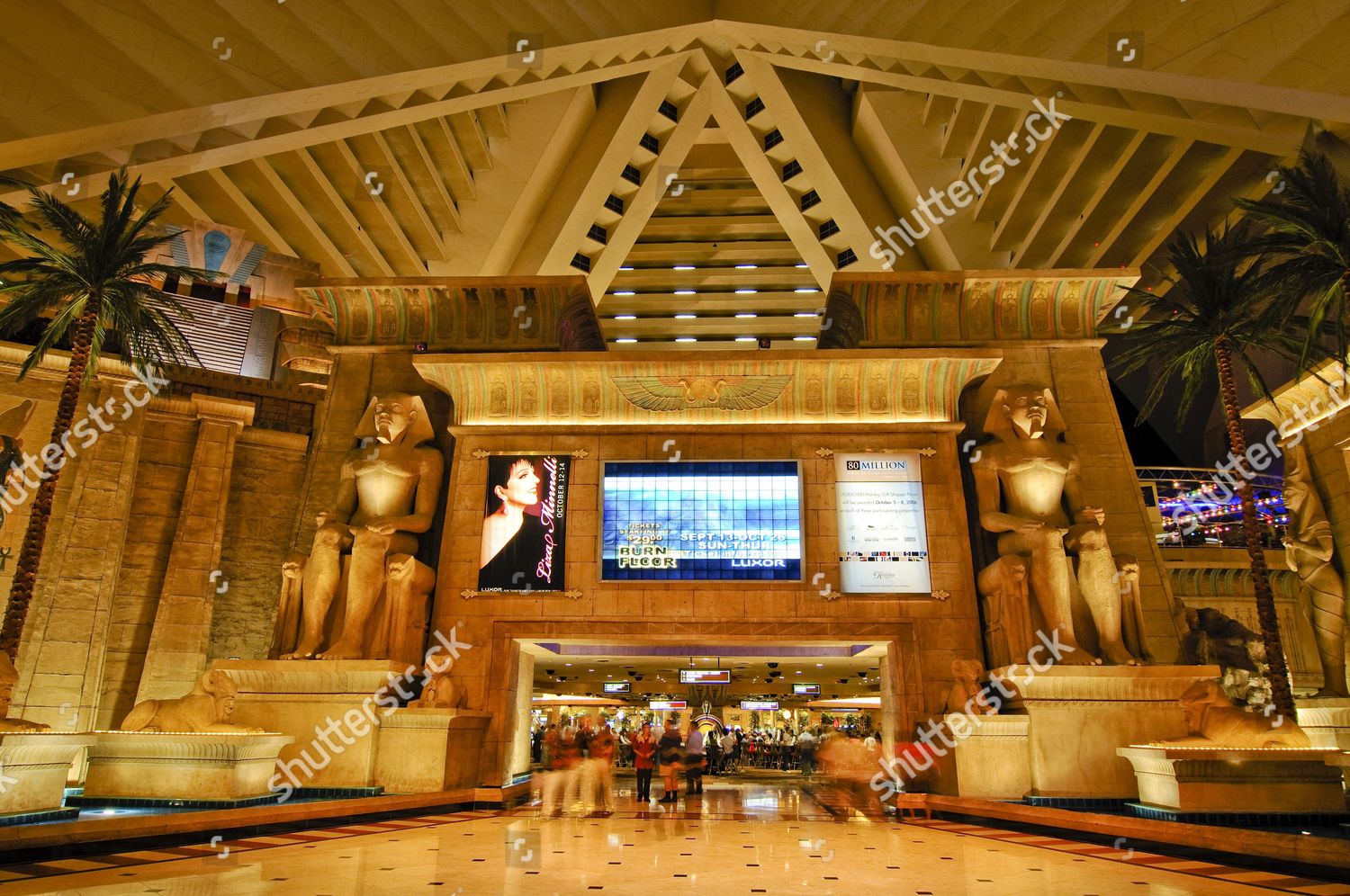 Palms Giant Monitor Statues Tutankhamun Lobby Editorial Stock Photo ...
