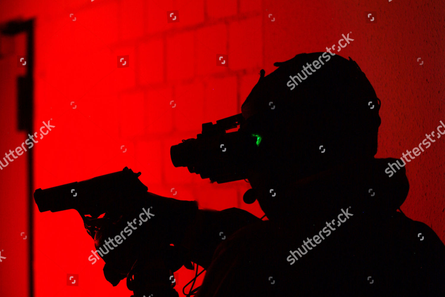 Nightvision Equipment Swat Team Exercises Northrhine Editorial Stock ...