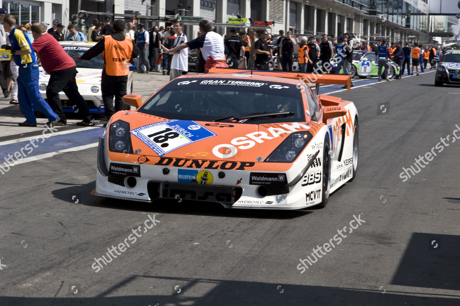 Lamborghini Driving Pit Lane 24hour Race Editorial Stock Photo - Stock ...