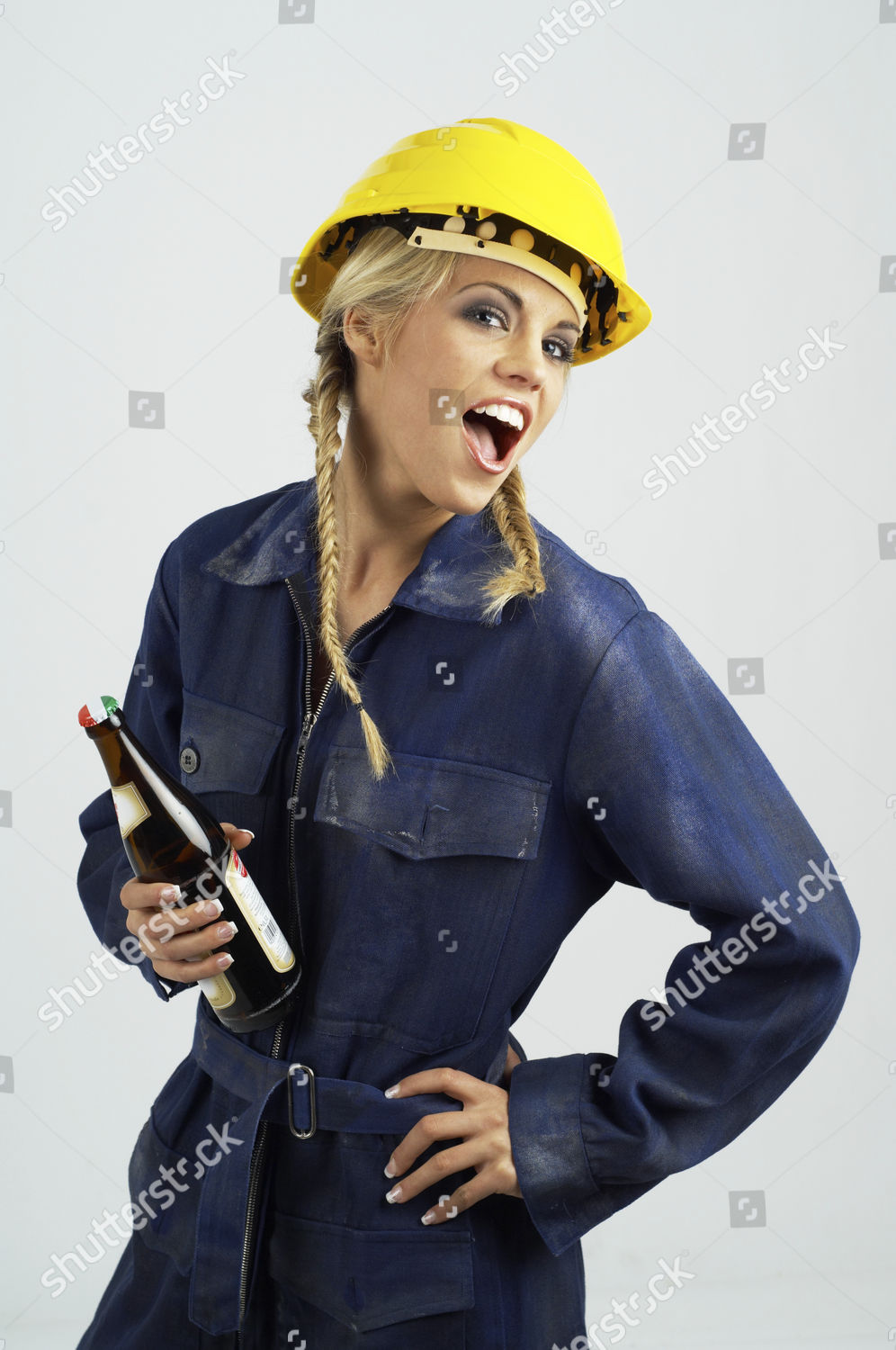 Model Released Young Female Construction Worker Editorial Stock Photo ...