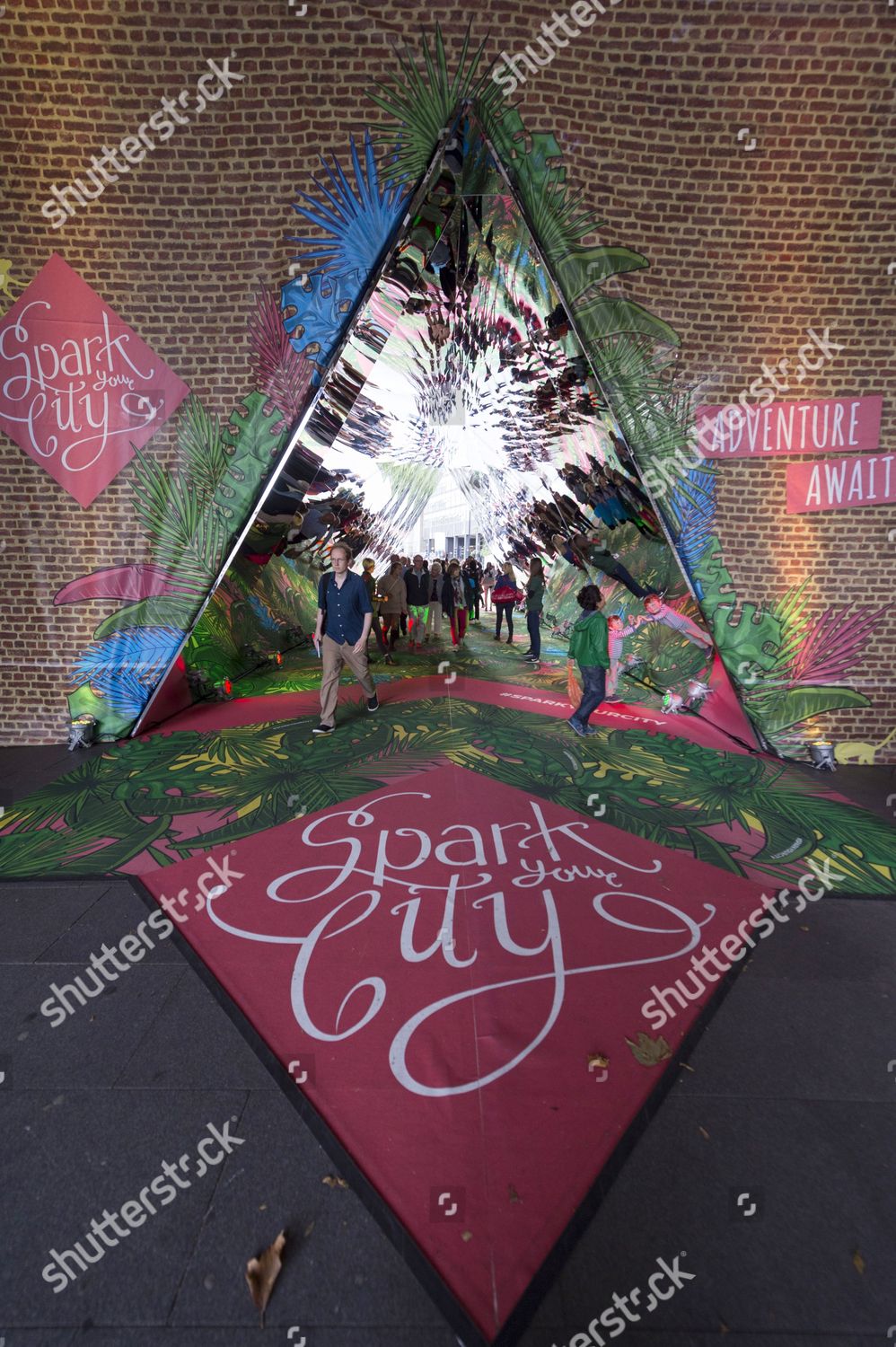 Members Public Walk Through Giant Kaleidoscope Editorial Stock Photo ...