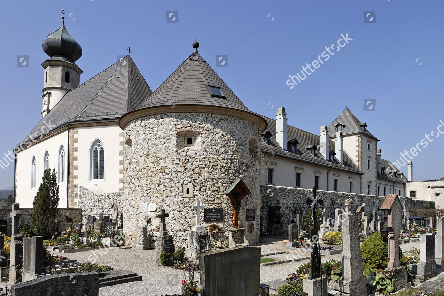 Part Church Castle Complex Showing Cemetery Editorial Stock Photo ...