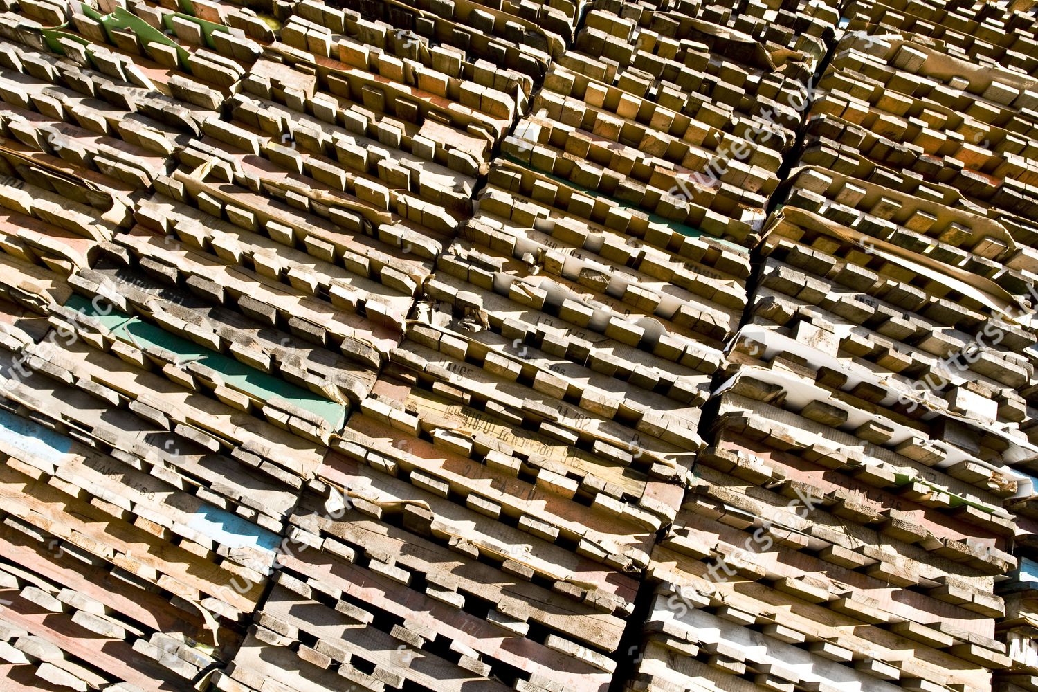 Stacked Pallets Editorial Stock Photo - Stock Image | Shutterstock
