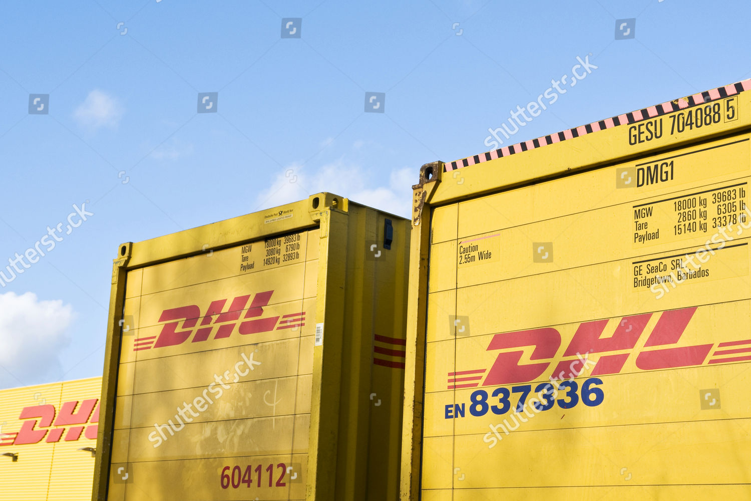 Dhl Containers Hamburg Germany Europe Editorial Stock Photo - Stock ...