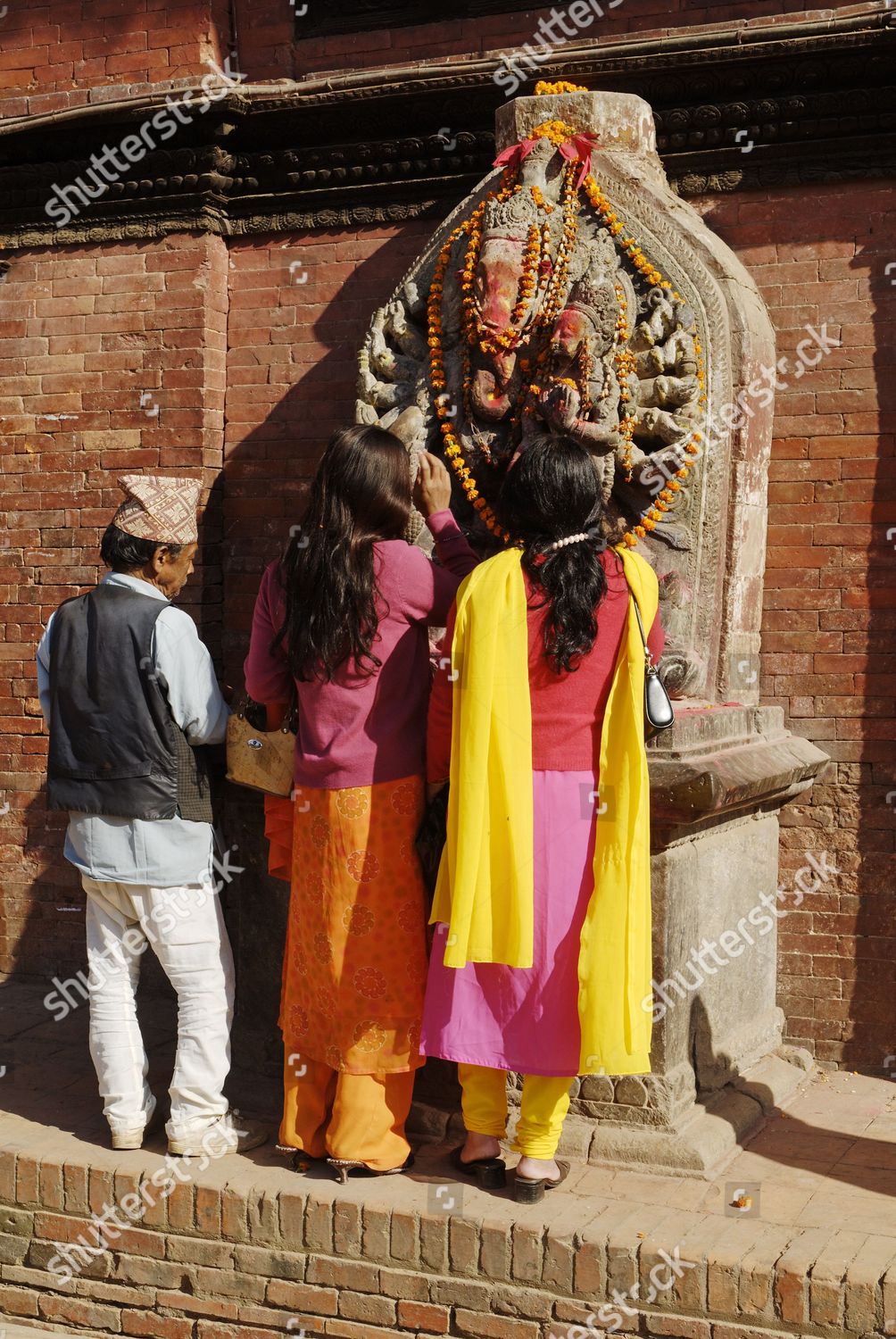 Nepali Newari Sacrificing Statue Hindu God Editorial Stock Photo ...