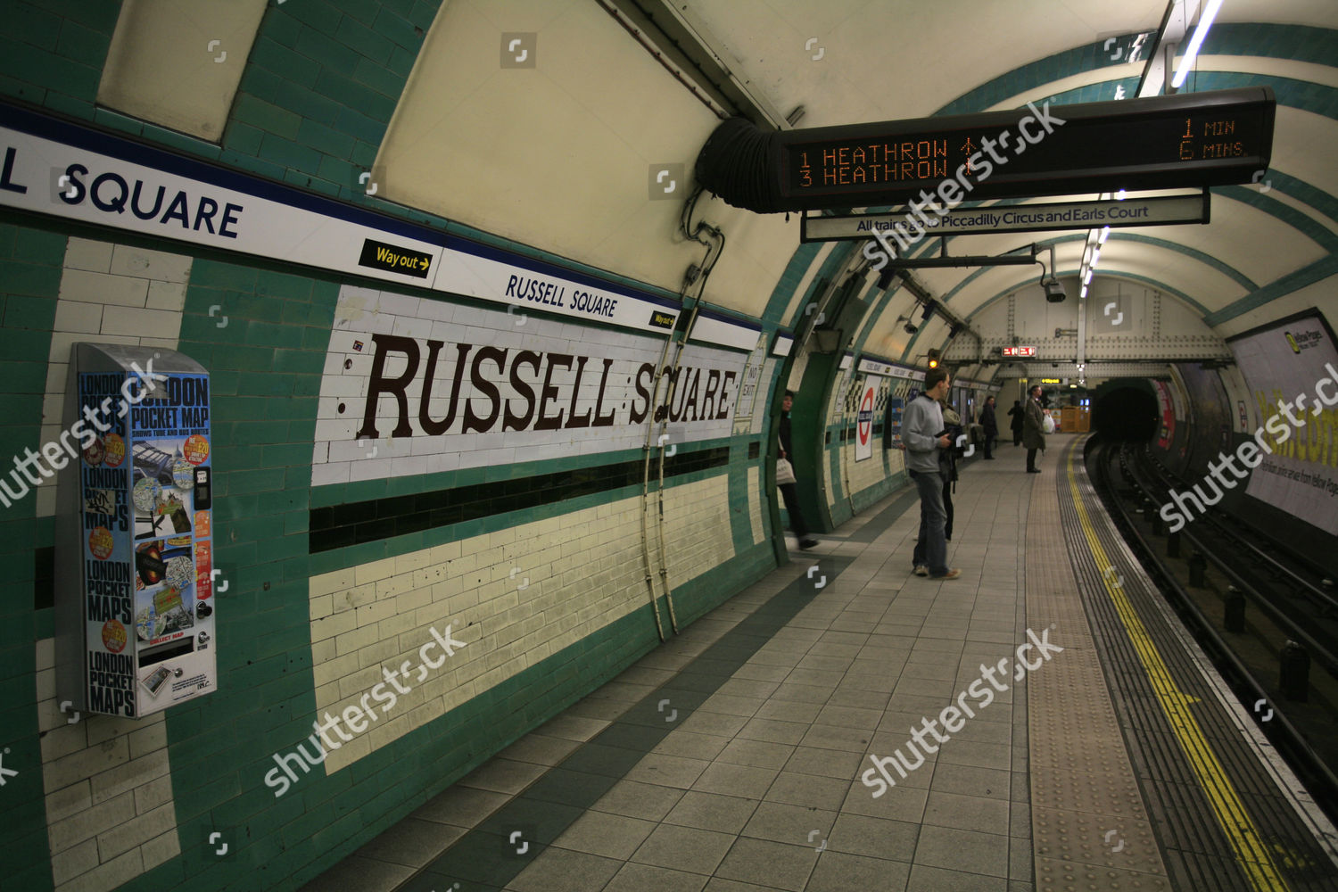 Russell Square Tube Sign Underground Station Editorial Stock Photo ...