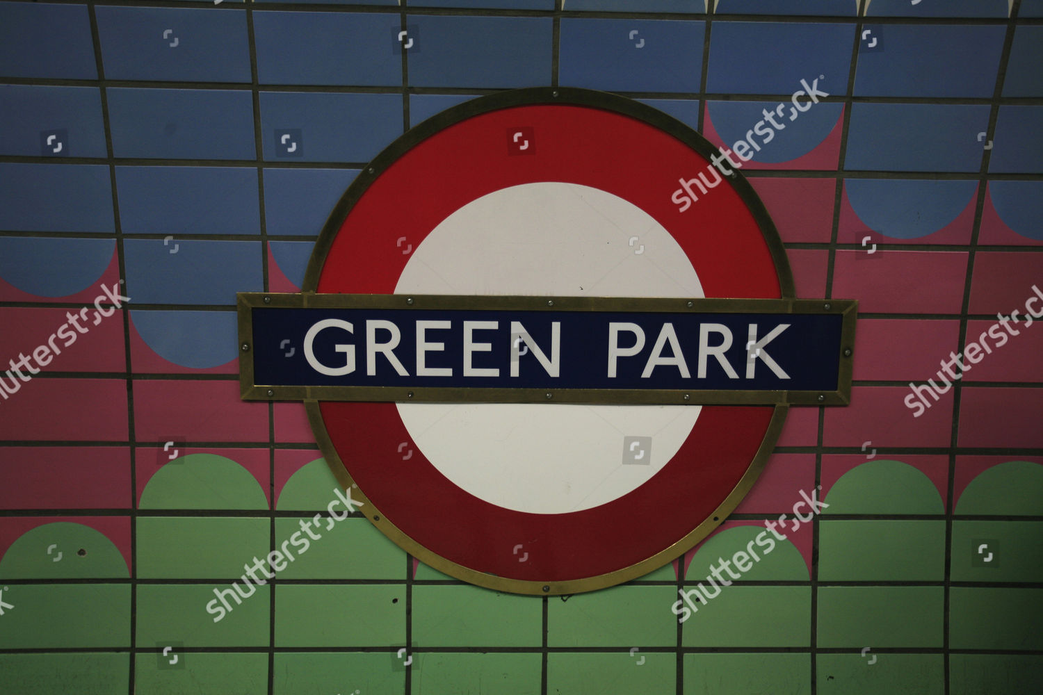 Green Park Tube Sign Underground Station Editorial Stock Photo - Stock ...