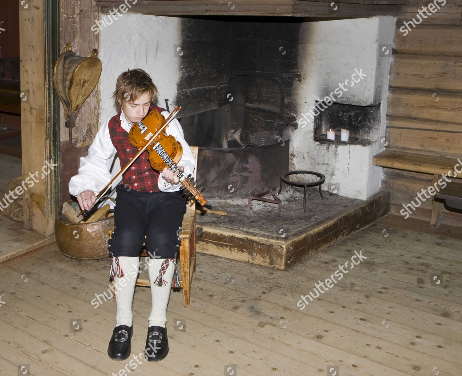 Fiddler Playing Traditional Hardanger Fiddle Open Editorial Stock Photo ...