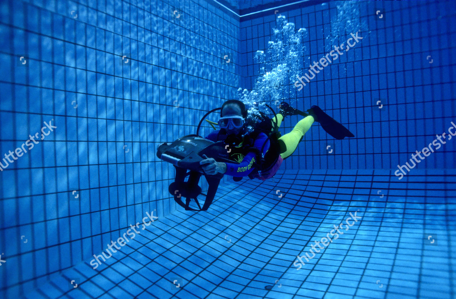 Scuba Diver Being Propelled By Diver Editorial Stock Photo - Stock ...